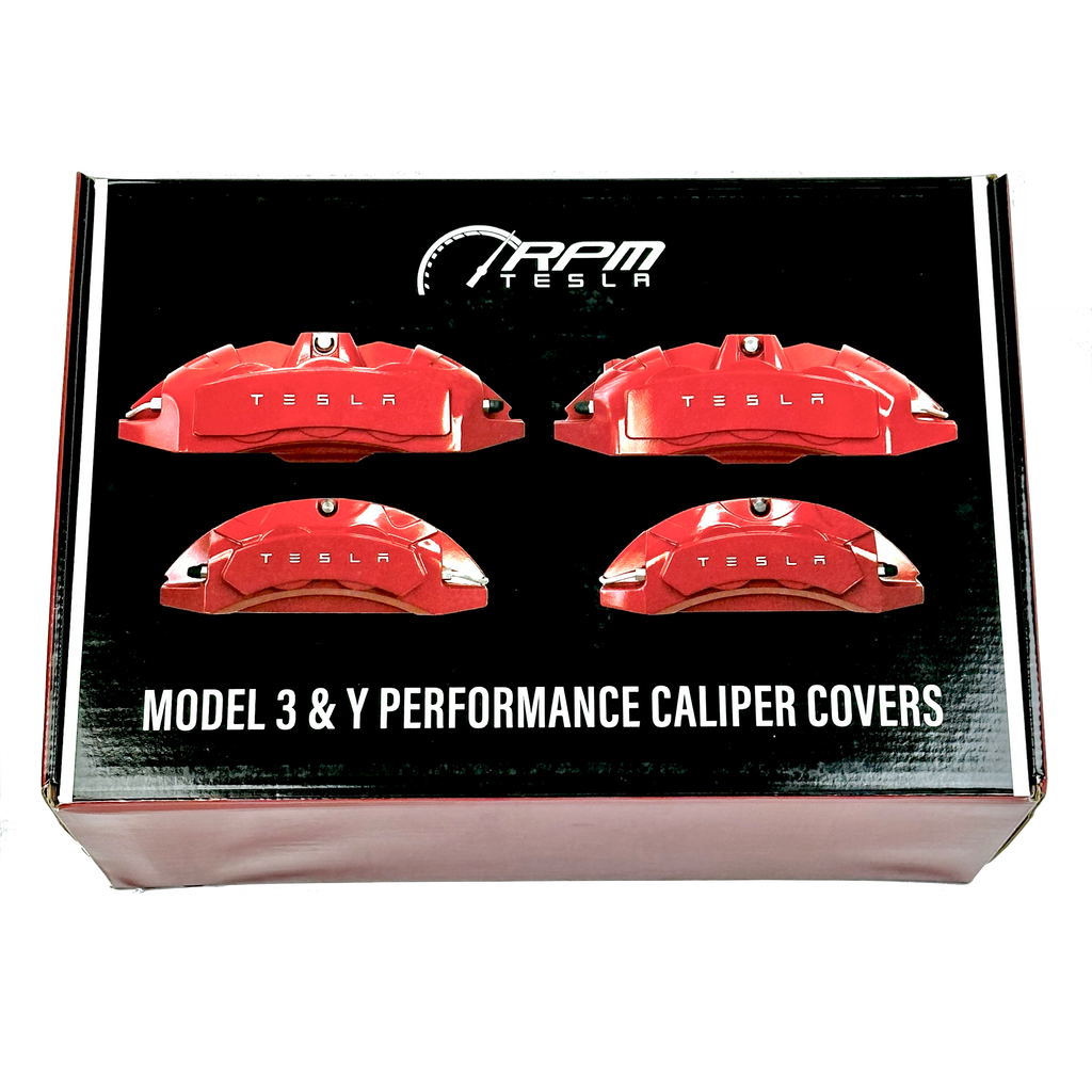 2017+ | Model 3 Performance Look Brake Caliper Cover Set, Precision Bo ...