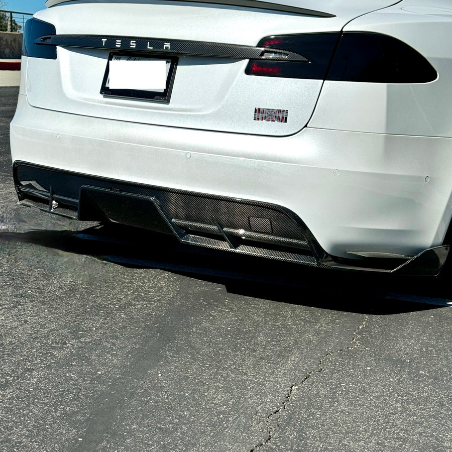 2021+ | Model S Viento Replacement Diffuser - Real Molded Carbon Fiber ...