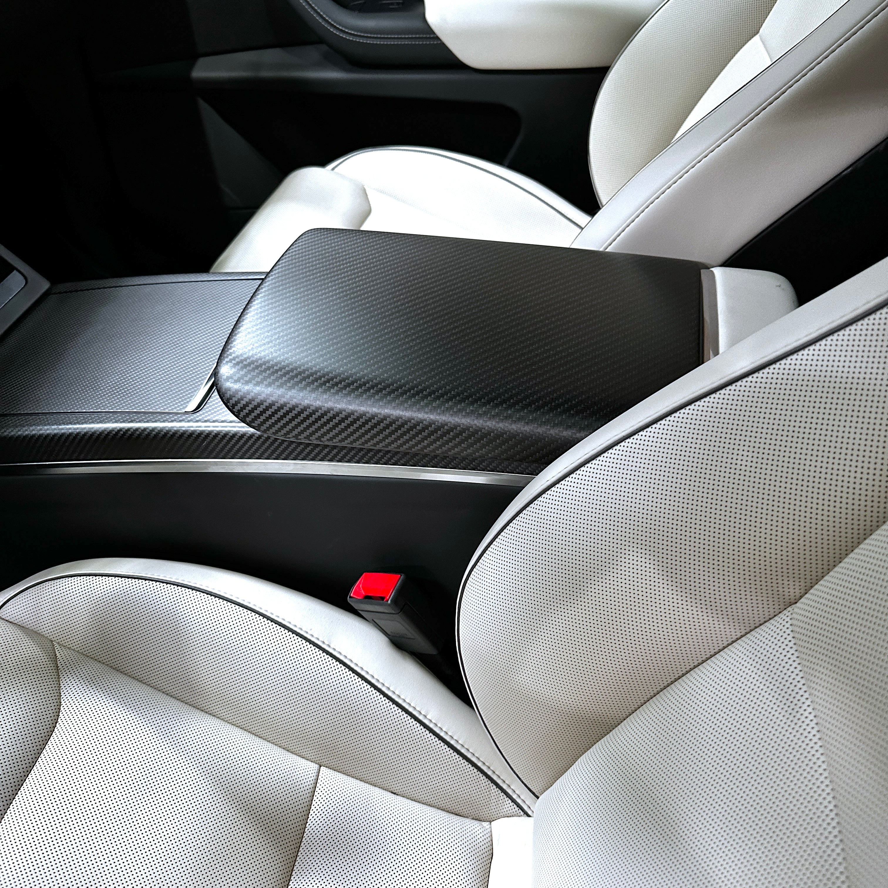 2021+ | Model S & X Center Console Armrest Overlay - Real Molded Carbo ...