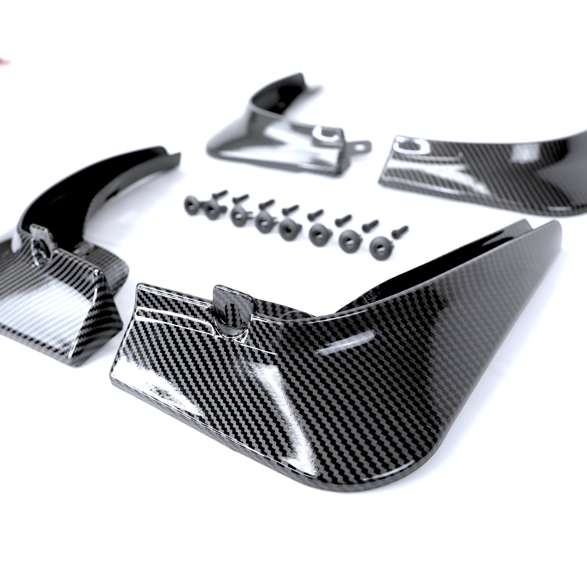 Model 3 Mud Flaps Screwless - Glossy Carbon Fiber Look - (Set of 4 ...