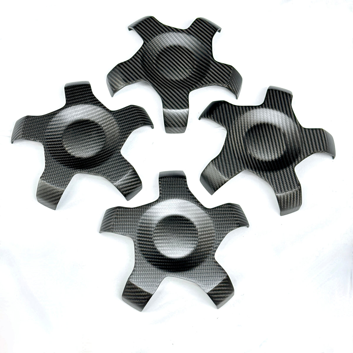 Model X - 22" Turbine Center Wheel Hubs - Real Molded Carbon Fiber- (S ...