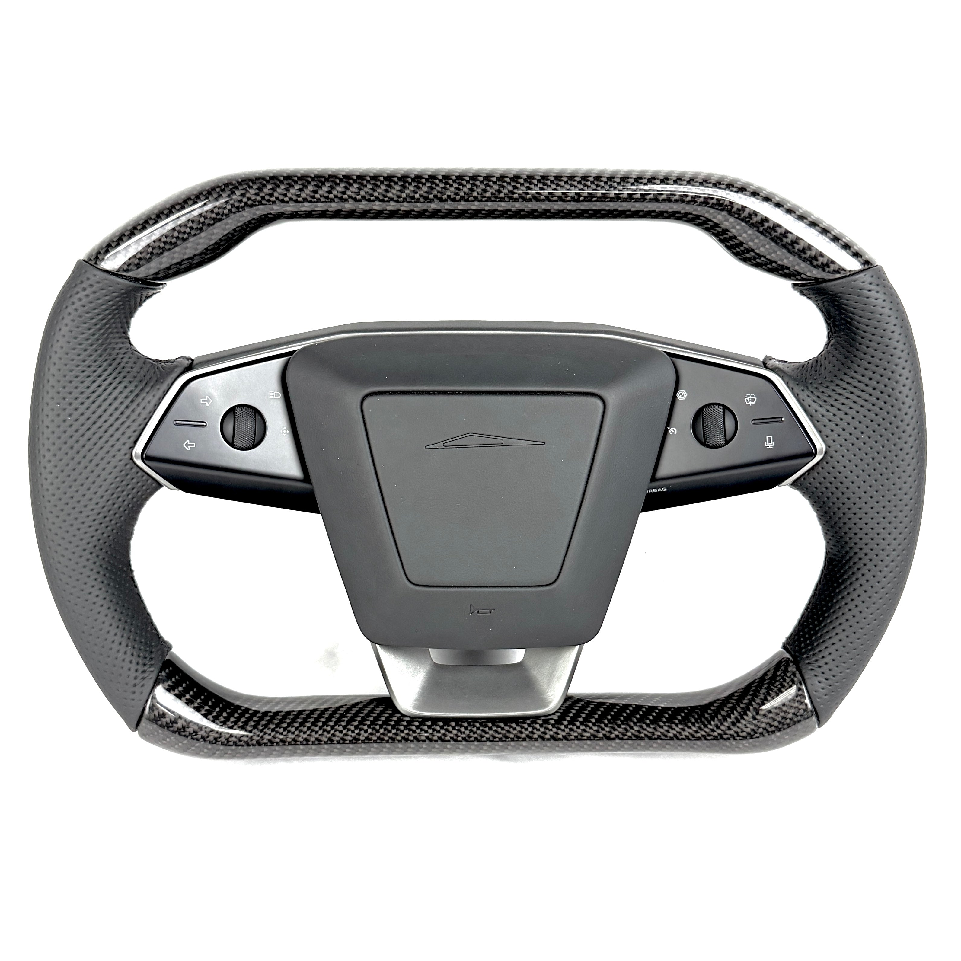 Cybertruck Heated Squircle Steering Wheel – OEM Carbon & Leather – RPM ...