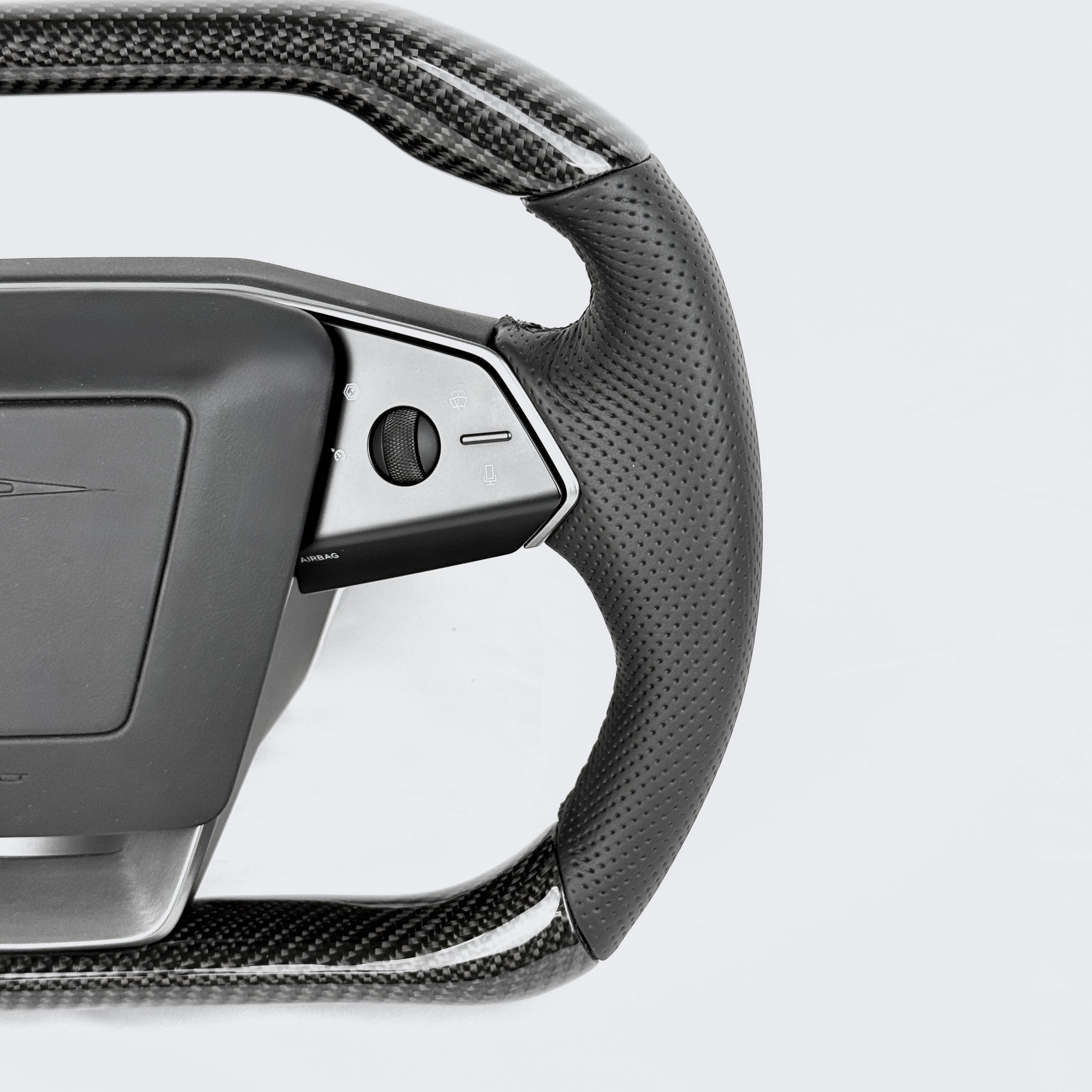 Cybertruck Heated Squircle Steering Wheel – OEM Carbon & Leather – RPM ...