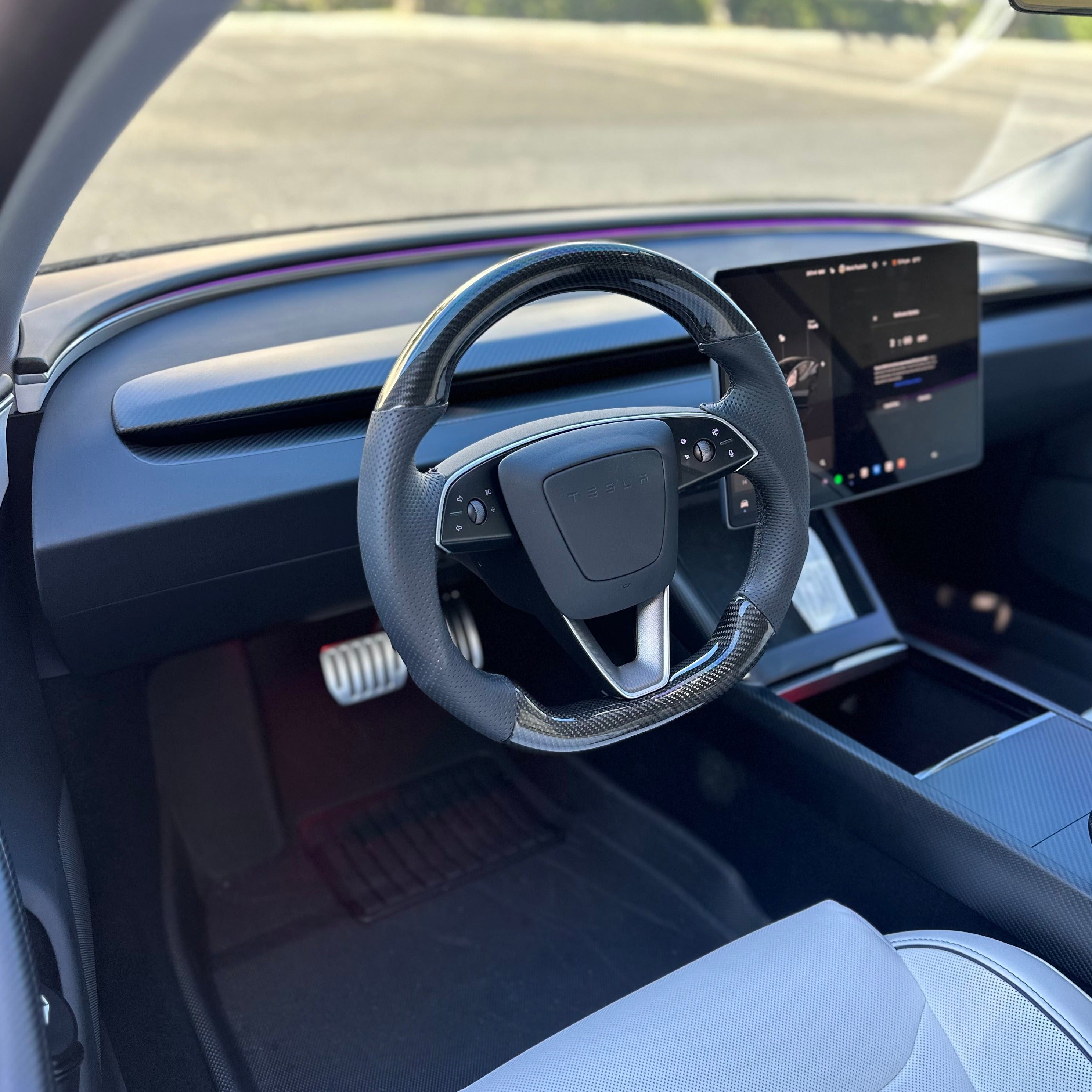 Tesla Model 3 Accessories Custom-Fit For Tesla Steering Wheel Cover ...