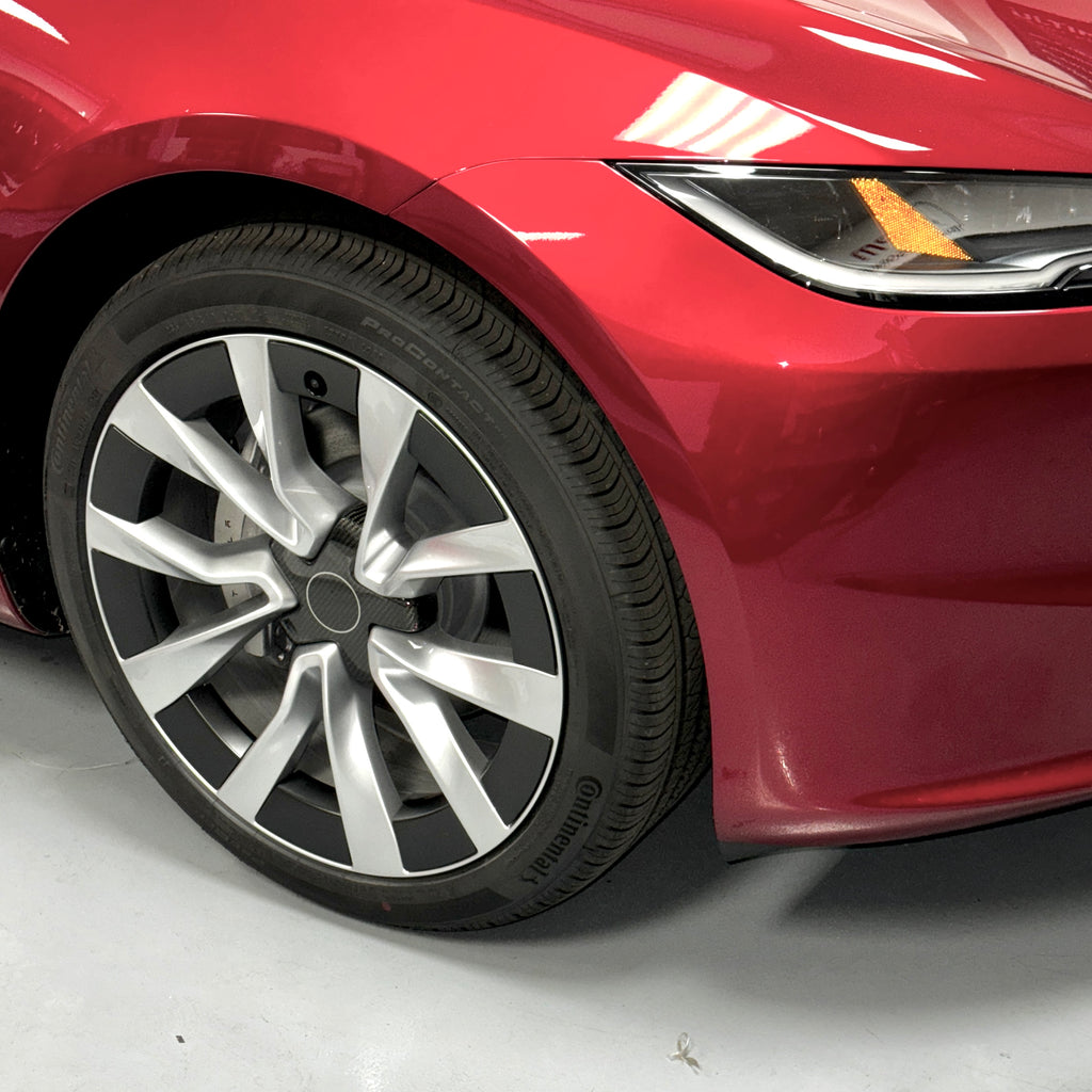 Model 3 - 19" Sport Center Wheel Hubs, Real Molded Carbon Fiber (Set o ...