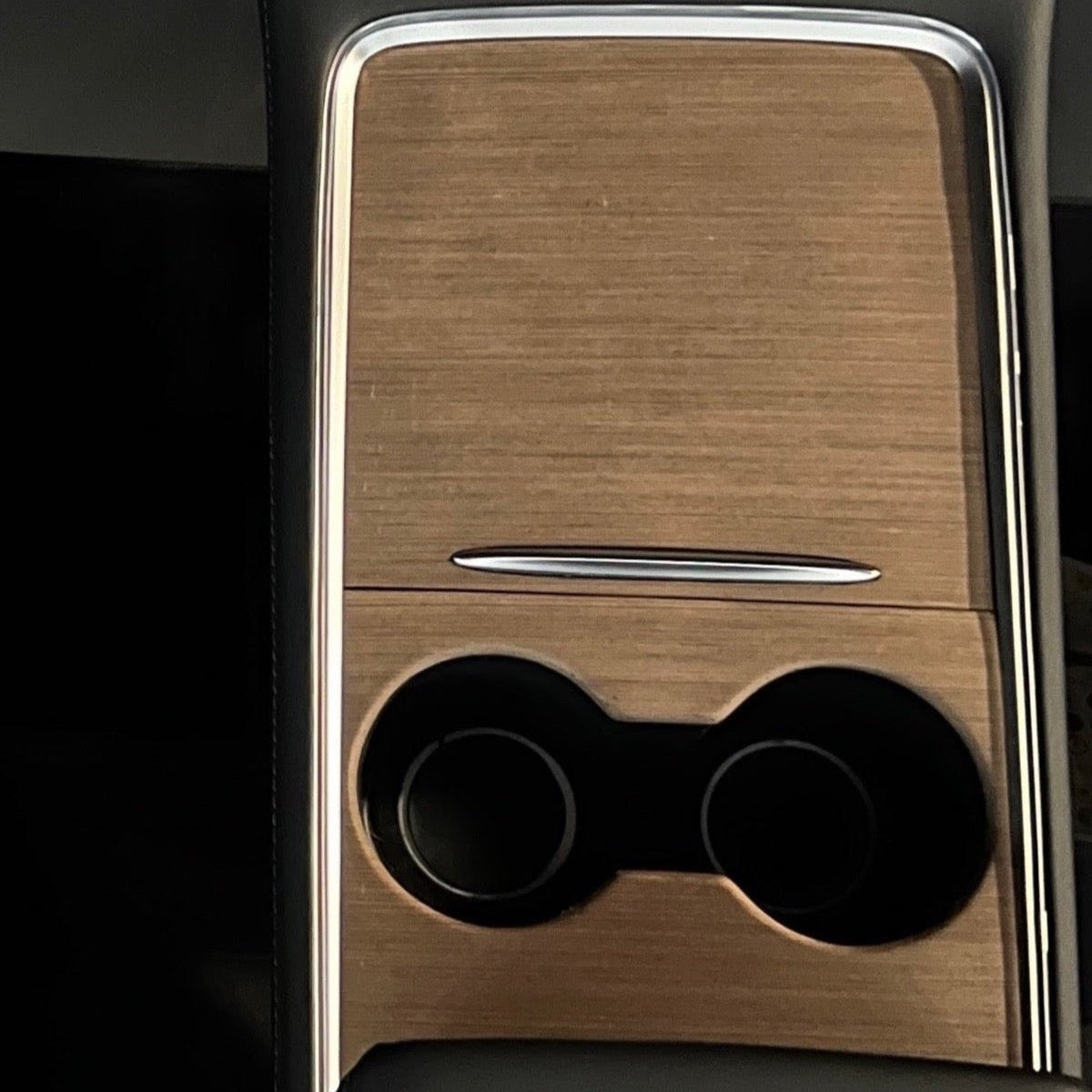 Model 3 & Y Center Console Overlays - Contoured Open-Pore Wood (Gen. 2 ...