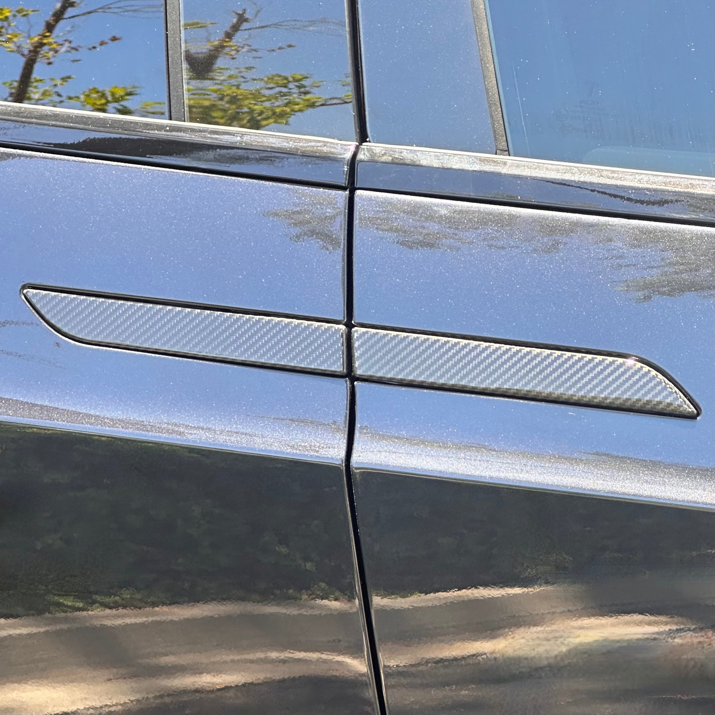 Model X Door Handle Overlay - Real Dry Molded Carbon Fiber (Set of 4 ...