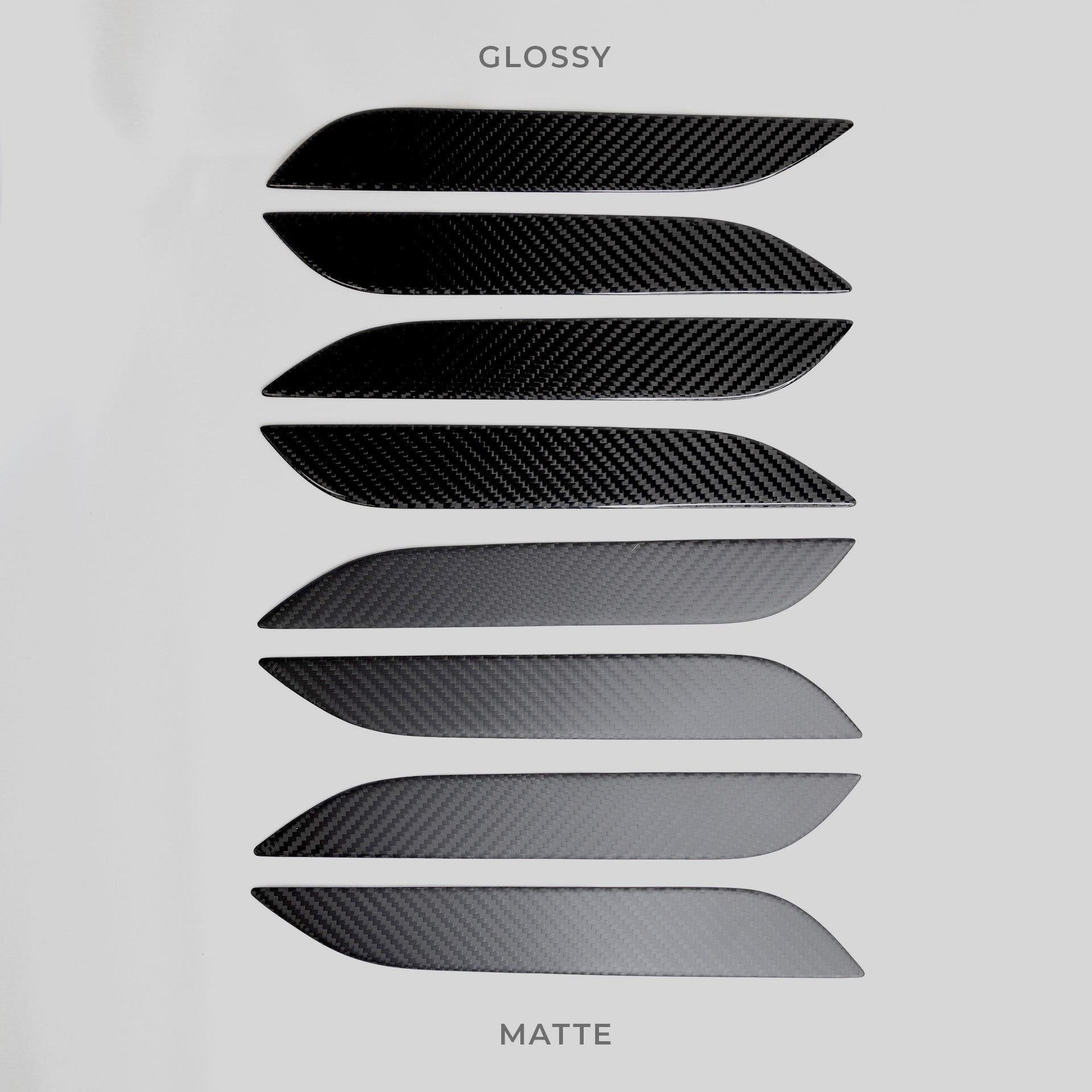 Model S Door Handle Overlay - (Set of 4) Real Dry Molded Carbon Fiber ...