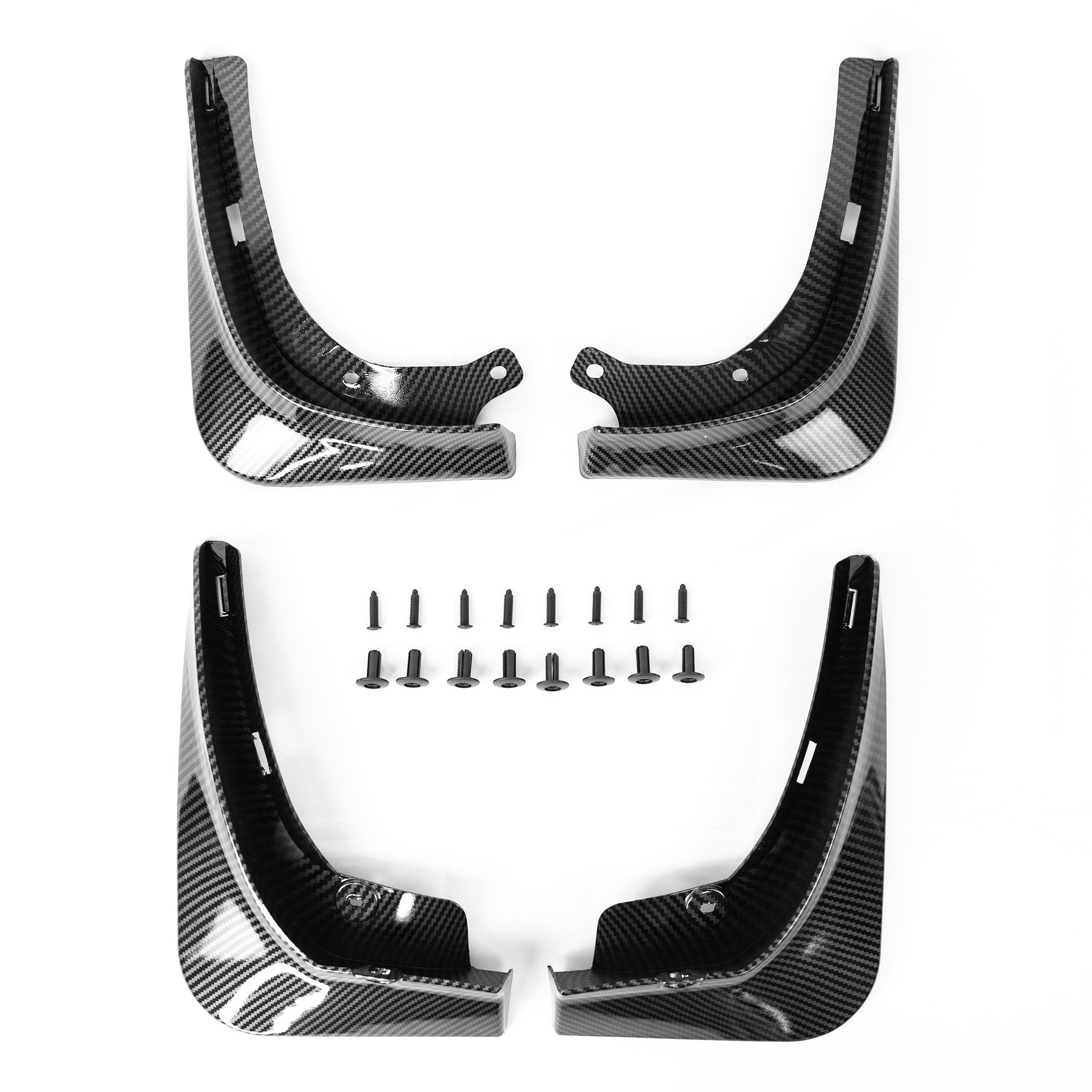 Model 3 Mud Flaps Screwless - Glossy Carbon Fiber Look - (Set of 4 ...