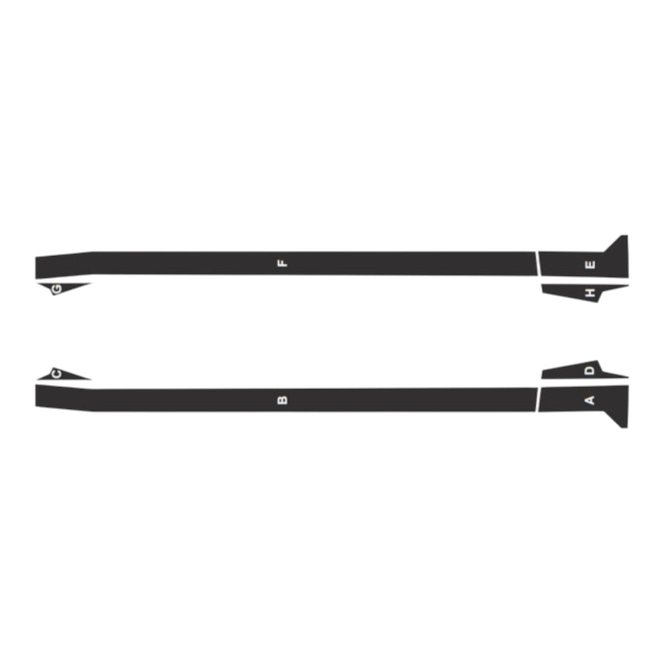 Cybertruck Rocker Panel Kit Textured Vinyl Armor (8 Pieces) Spray-On B ...