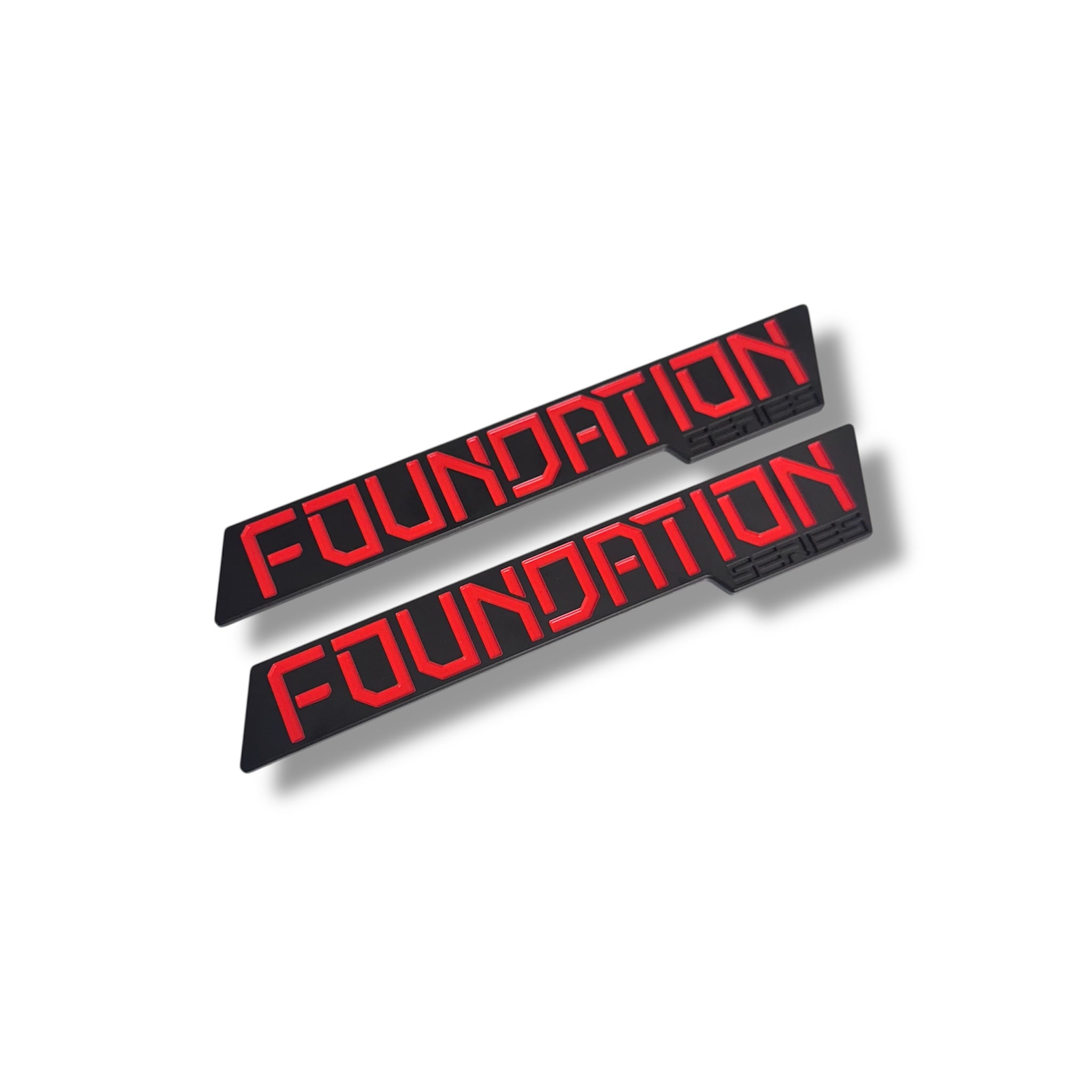 Cybertruck Foundation Emblems Raised Plastic Overlay - Red Letters ...