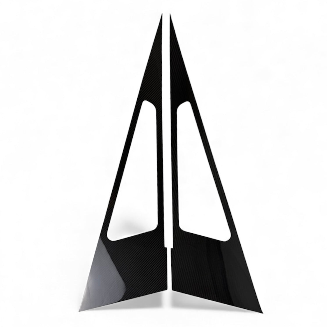 Cybertruck A-Pillar Full Corner Window Overlay (1 Pair) - Real Dry Mol ...