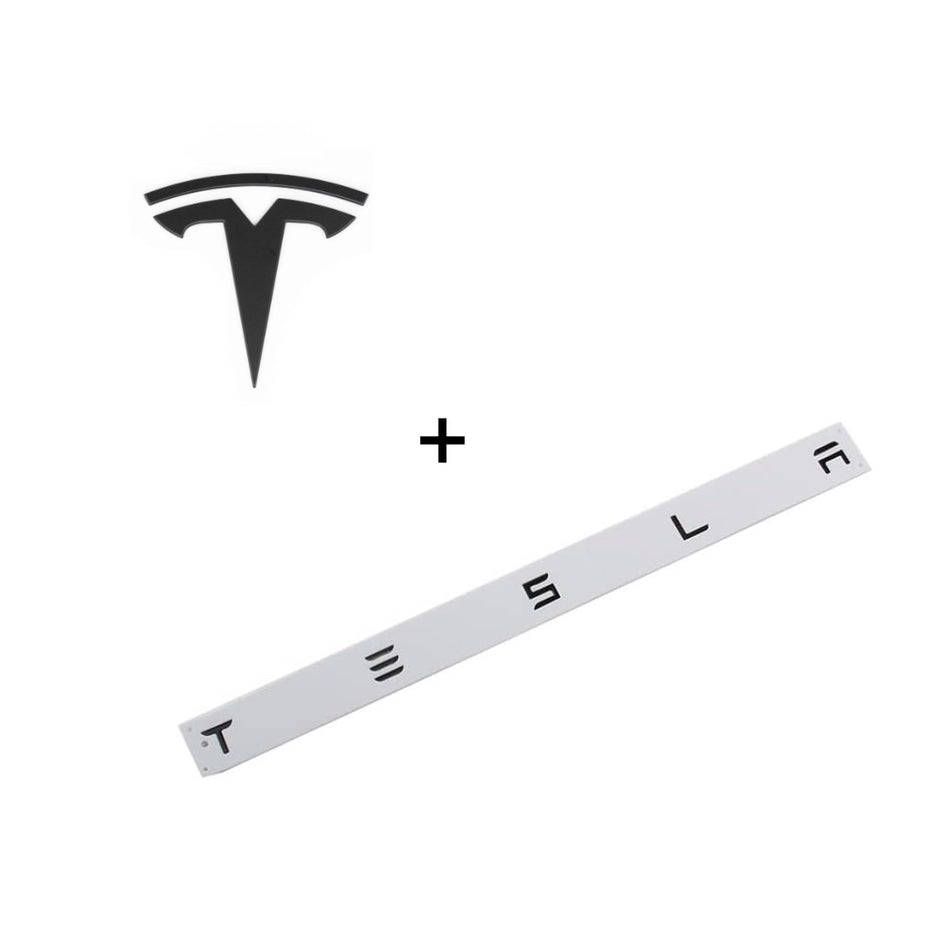 Model 3 Replacement TESLA Hood T Logo Emblems & Trunk "TESLA" Letters ...