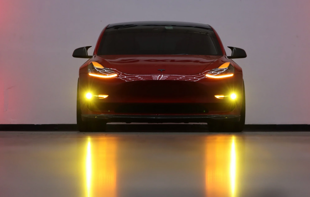 Alpharex - DoubleTap Dual Color LED Projector Fog Lights - Tesla Model ...