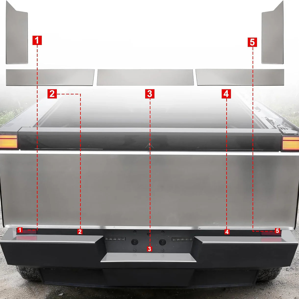 Cybertruck Rear Bumper Protection - Stainless Steel Look – RPM TESLA ...