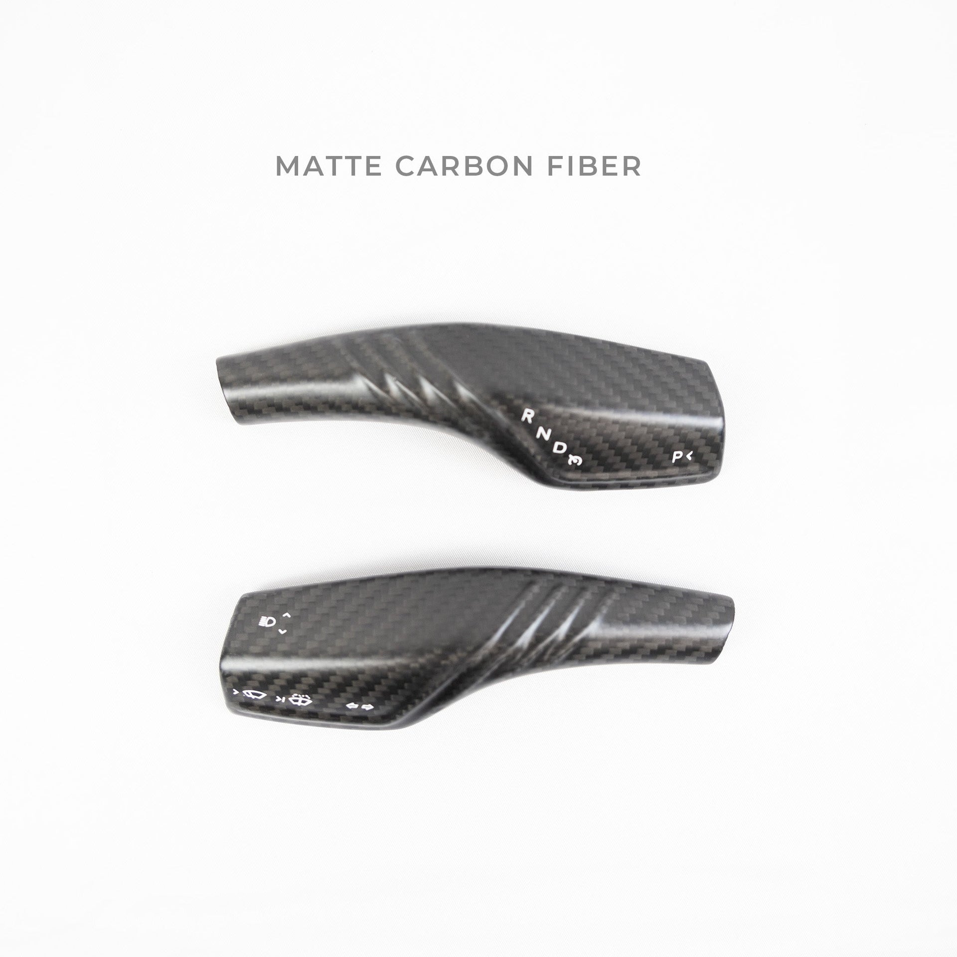 Model 3 & Y Turn Signal Stalk Covers Threaded Style - Real Molded Carb ...