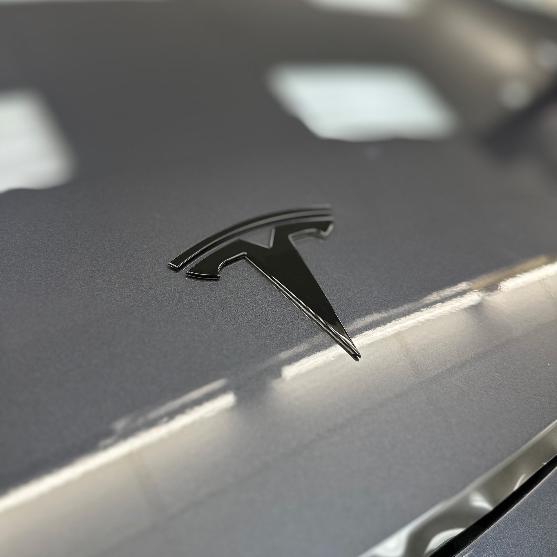 Model 3 Replacement TESLA T Logo Emblems for Hood & Trunk (1 Pair, 4 P ...