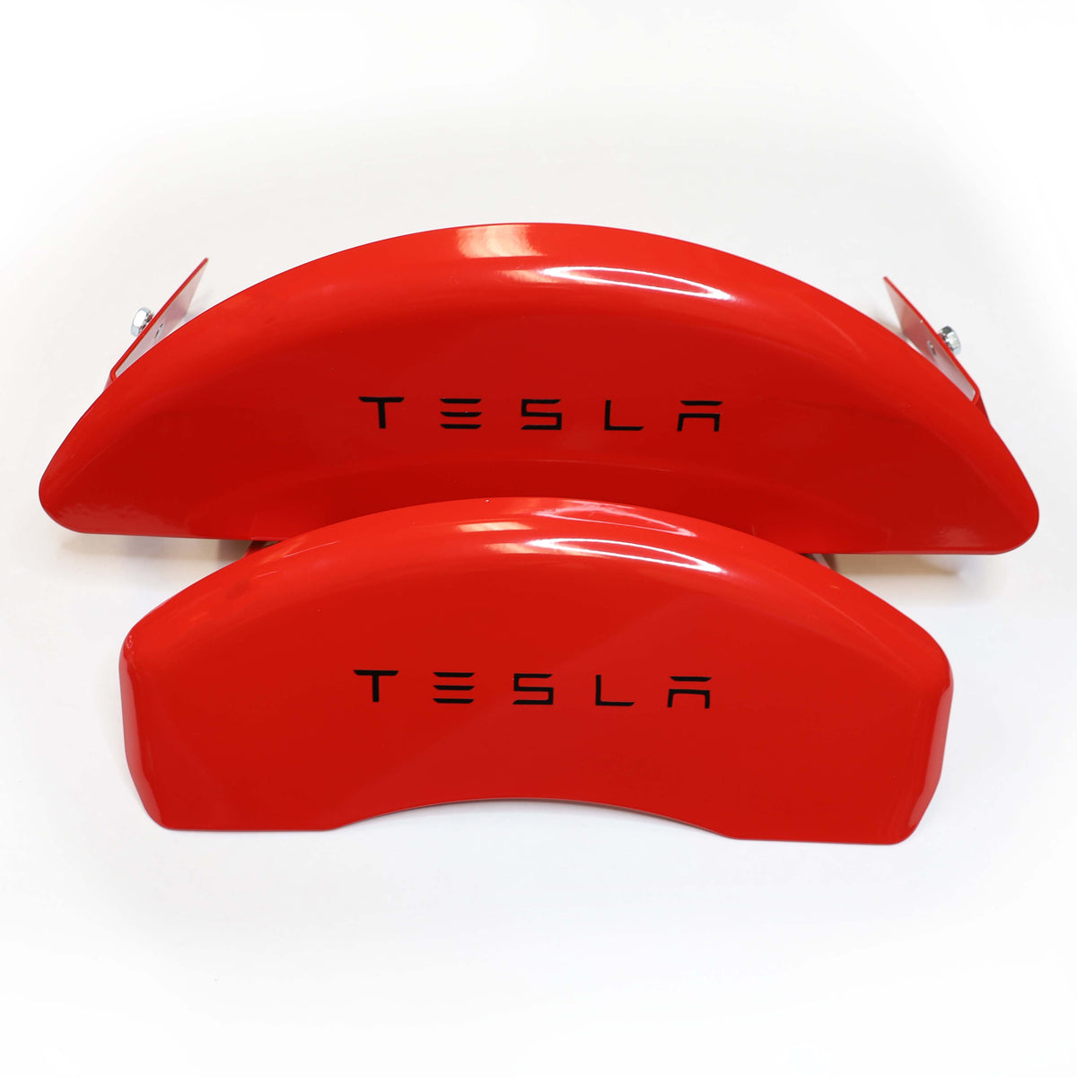 Model 3 Flat Caliper Covers - Red (Engraved TESLA or with Vinyl TESLA ...