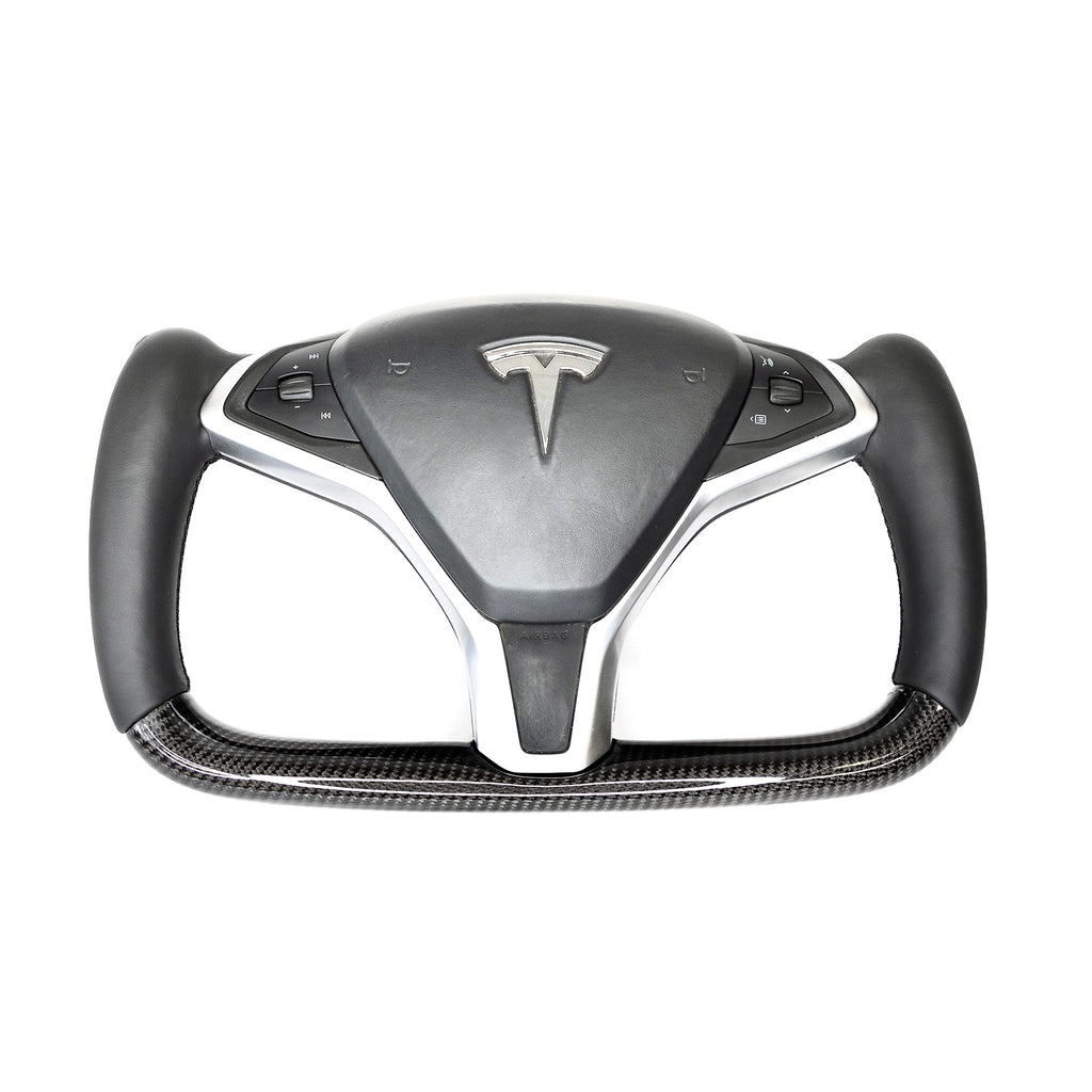 2012-2020 | Model S & X Yoke Steering Wheel - Real Molded Carbon Fiber ...