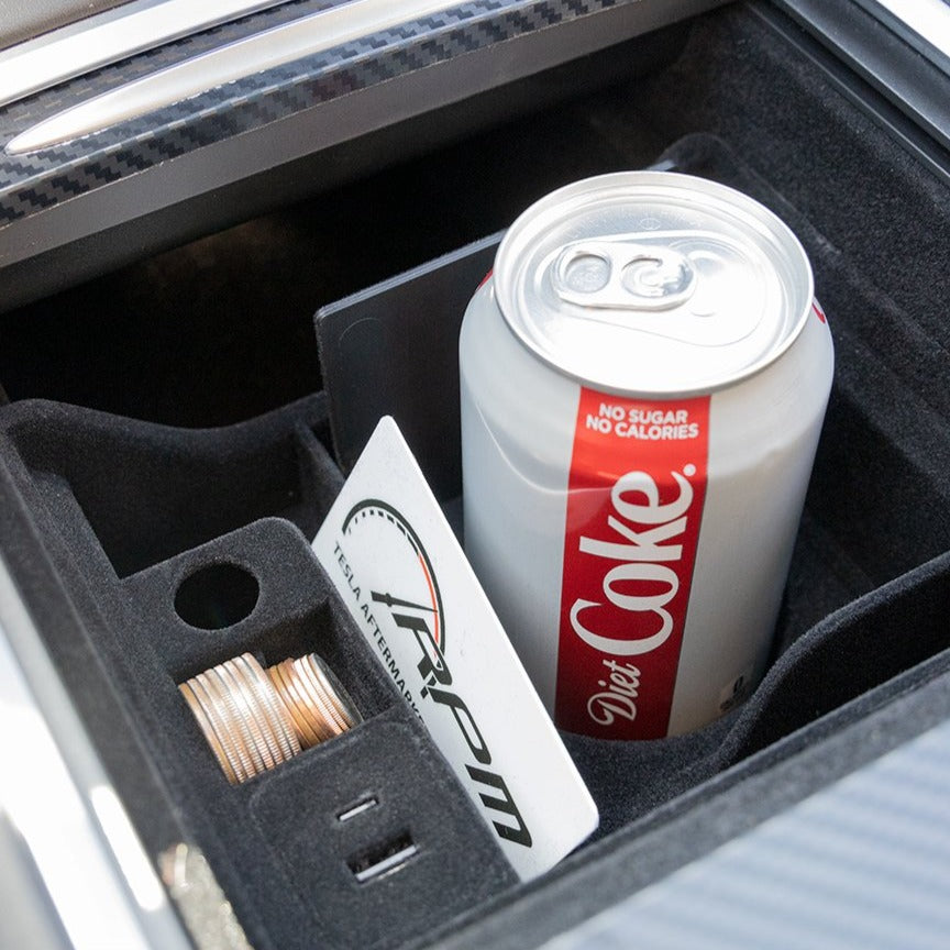 Model 3 & Y Center Console Tray with Cup Holder & 2 USB Ports (Gen. 2 ...