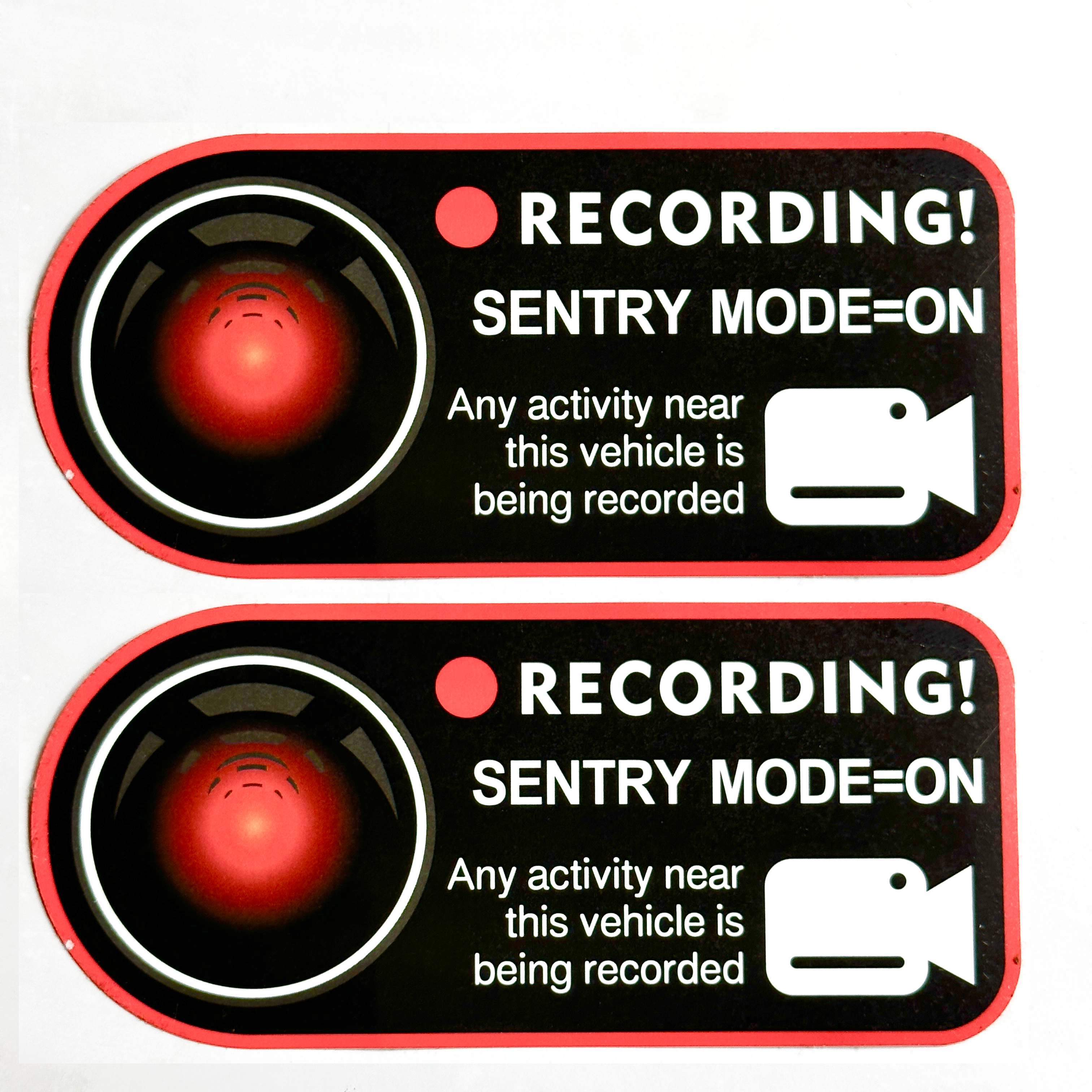Sentry Mode Recording Window Sticker ( 1 Pair ) – RPM TESLA Aftermarket ...