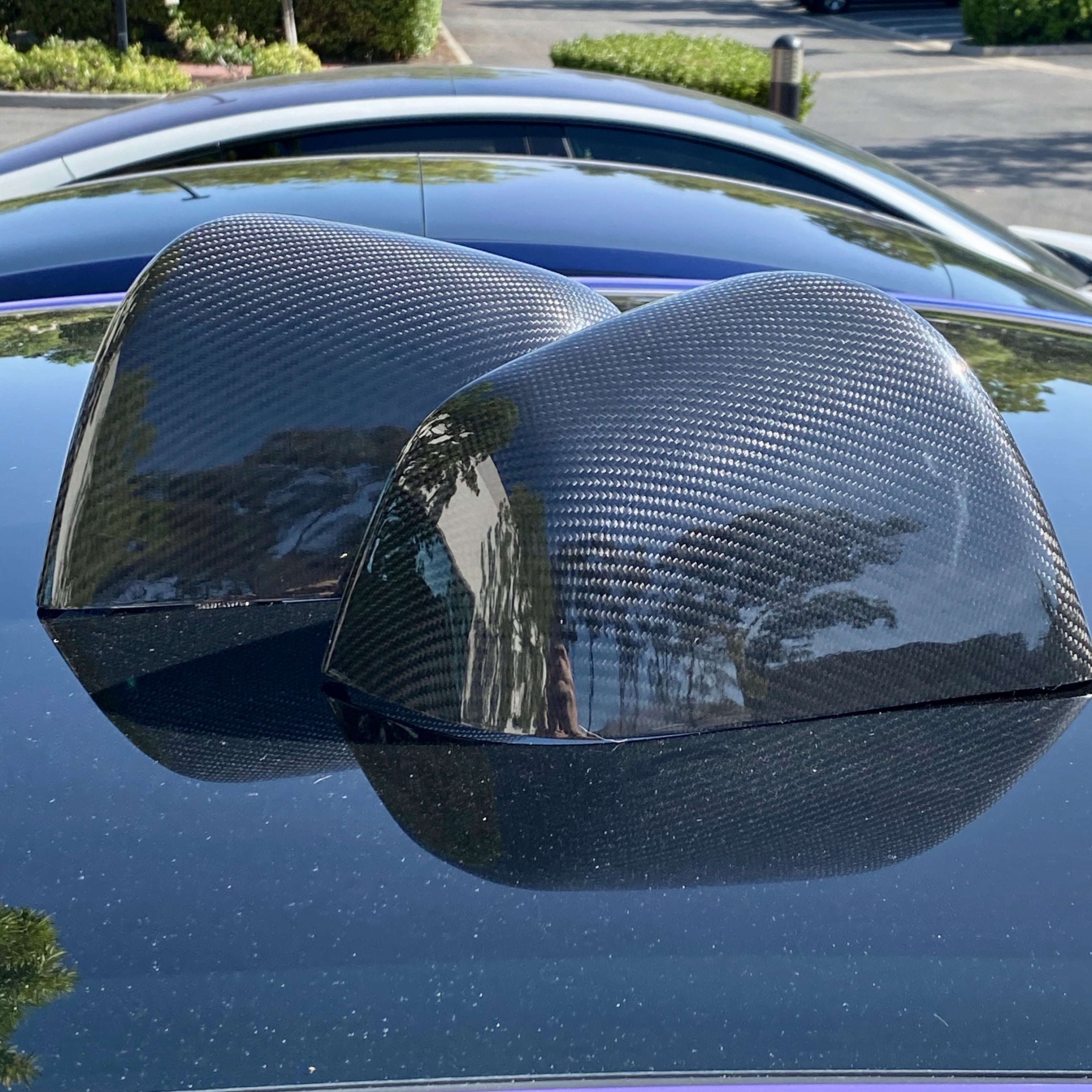 2020-2024 | Model Y Side View Mirror Overlays (1 Pair) - Real Molded C ...