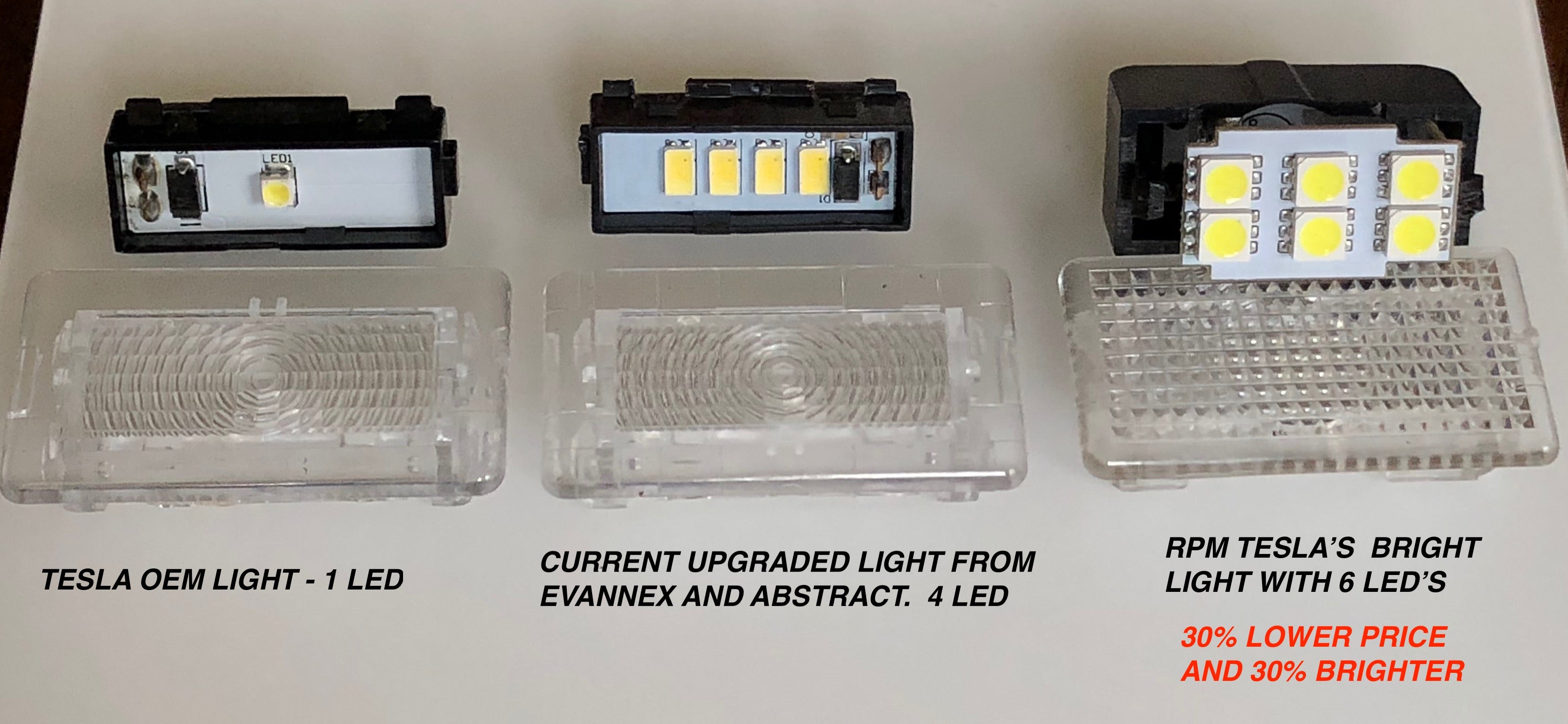 Model S3XY LED Light Upgrade Kit (5 Piece) – RPM TESLA Aftermarket ...