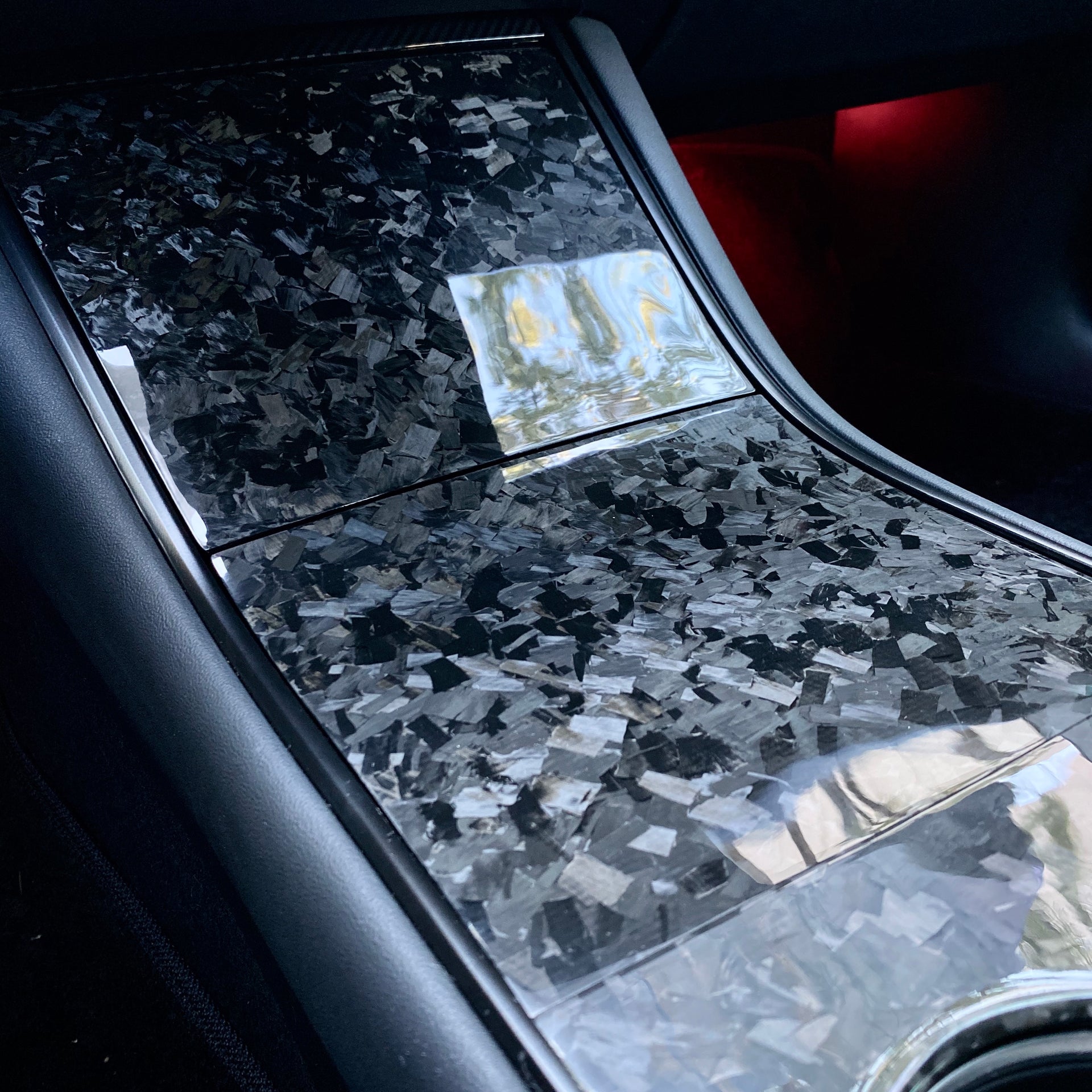 Model 3 & Y Center Console Overlay (Gen. 1) - Real Forged Carbon Fiber ...