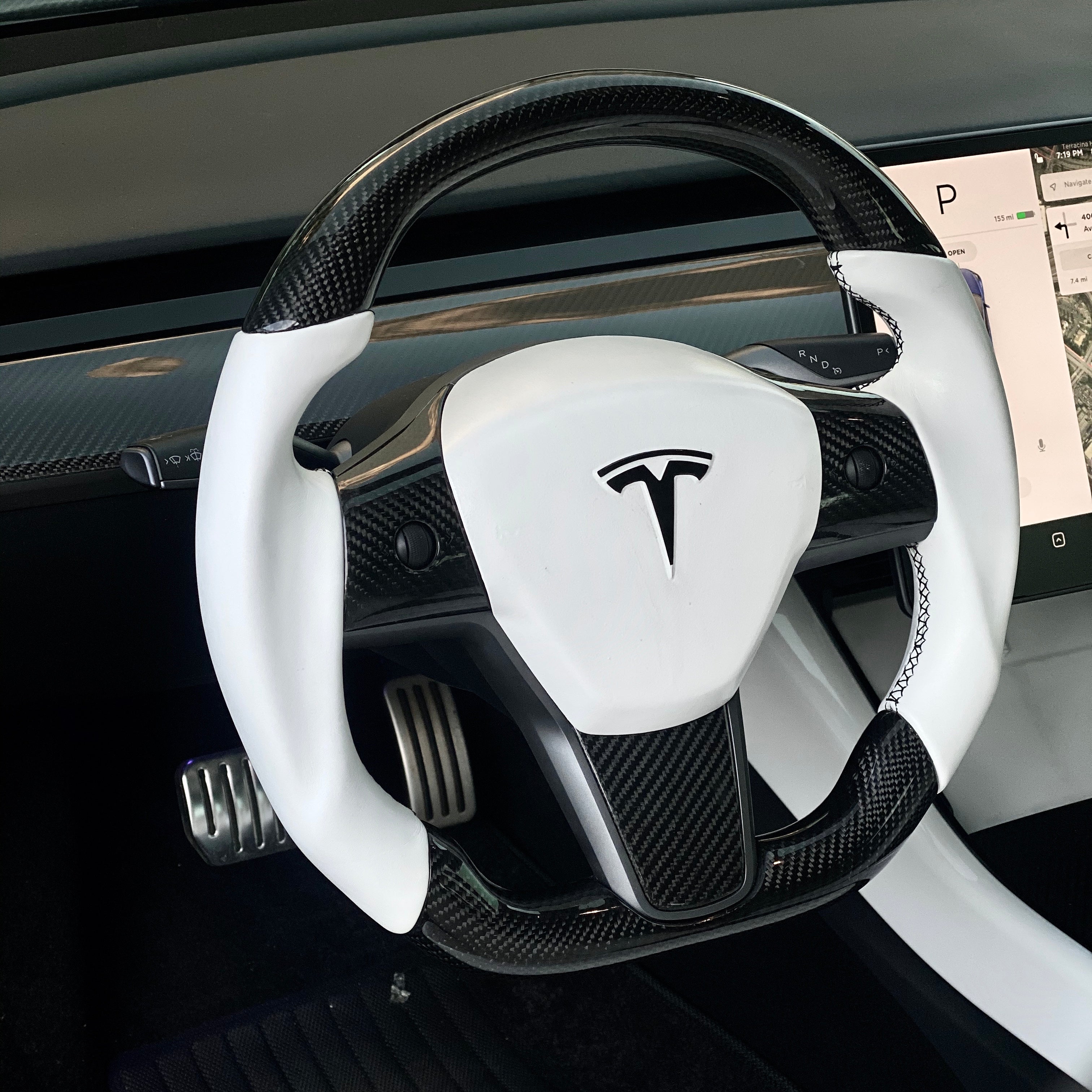 Model 3 & Y - Sport Grip Steering Wheel - Real Molded Carbon Fiber ...