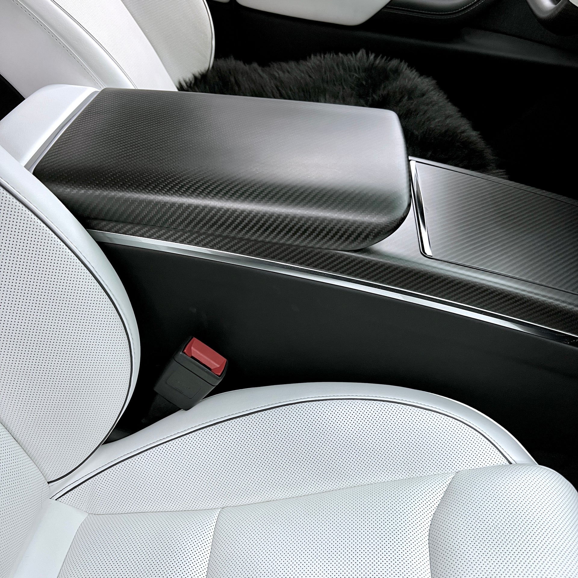 2021+ | Model S & X Center Console Armrest Overlay - Real Molded Carbo ...