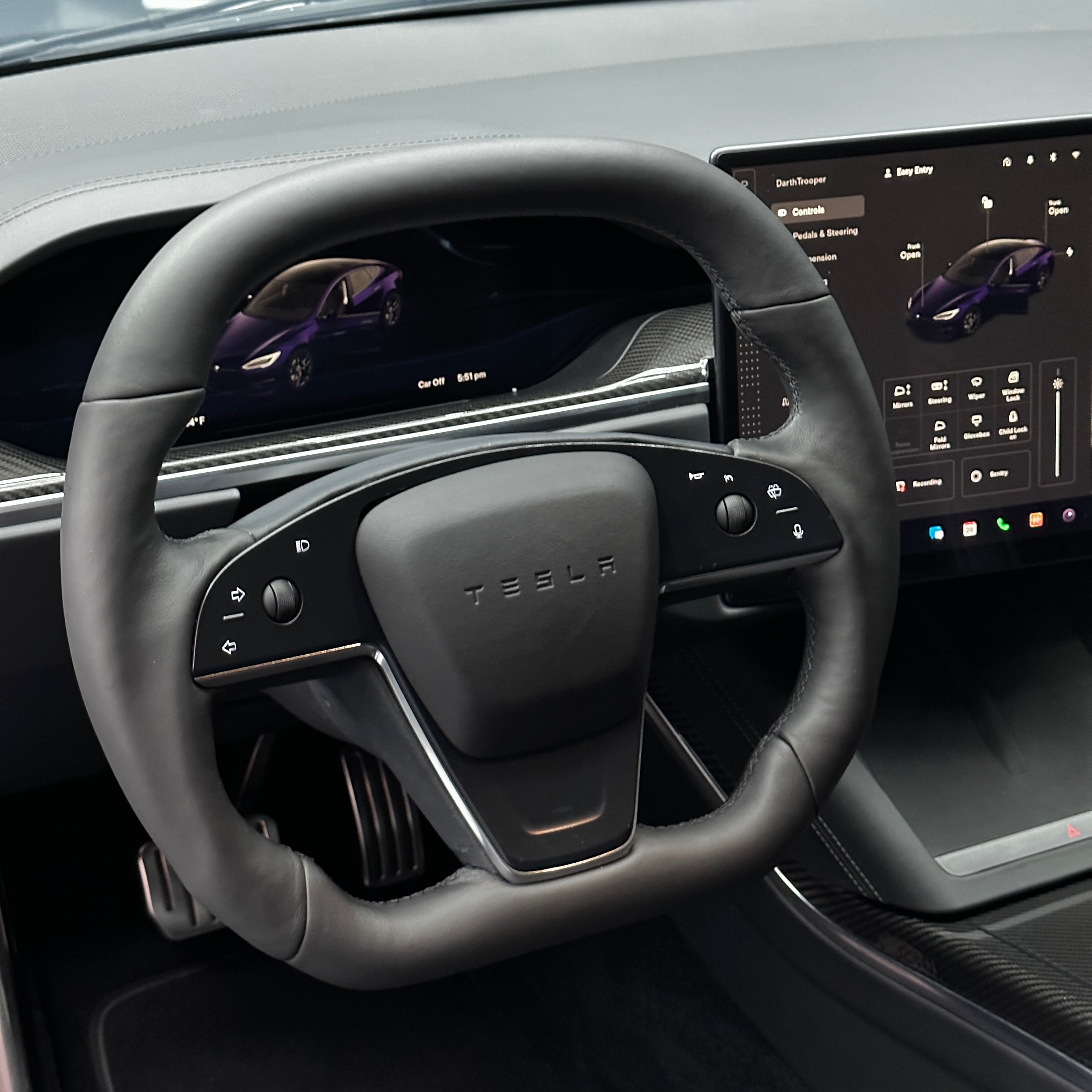2021-2023 Model S & X Sport Steering Wheel Horizontal Top & Bottom - F ...