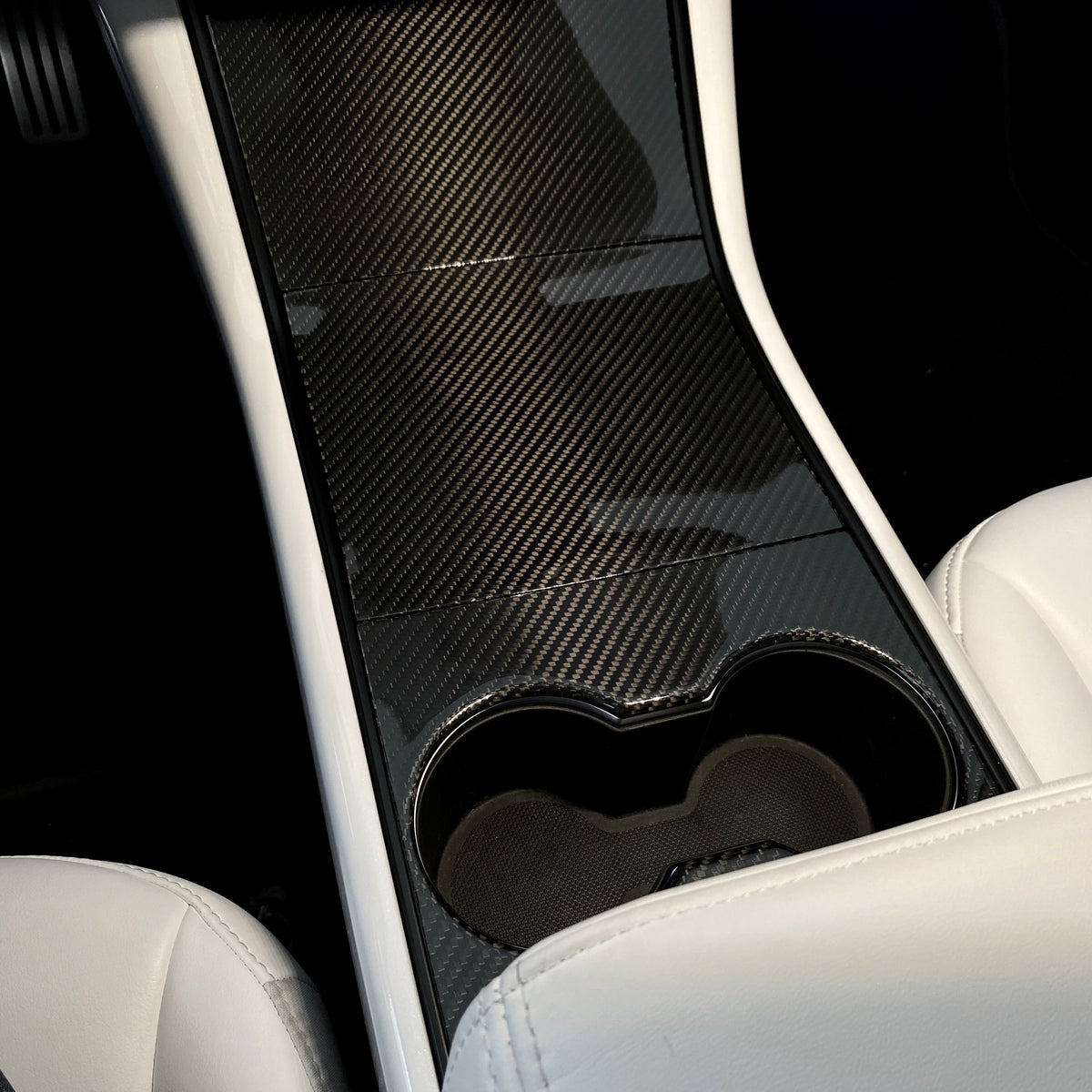 Model 3 & Y Center Console Overlays (Gen. 1) - Real Molded Carbon Fibe ...