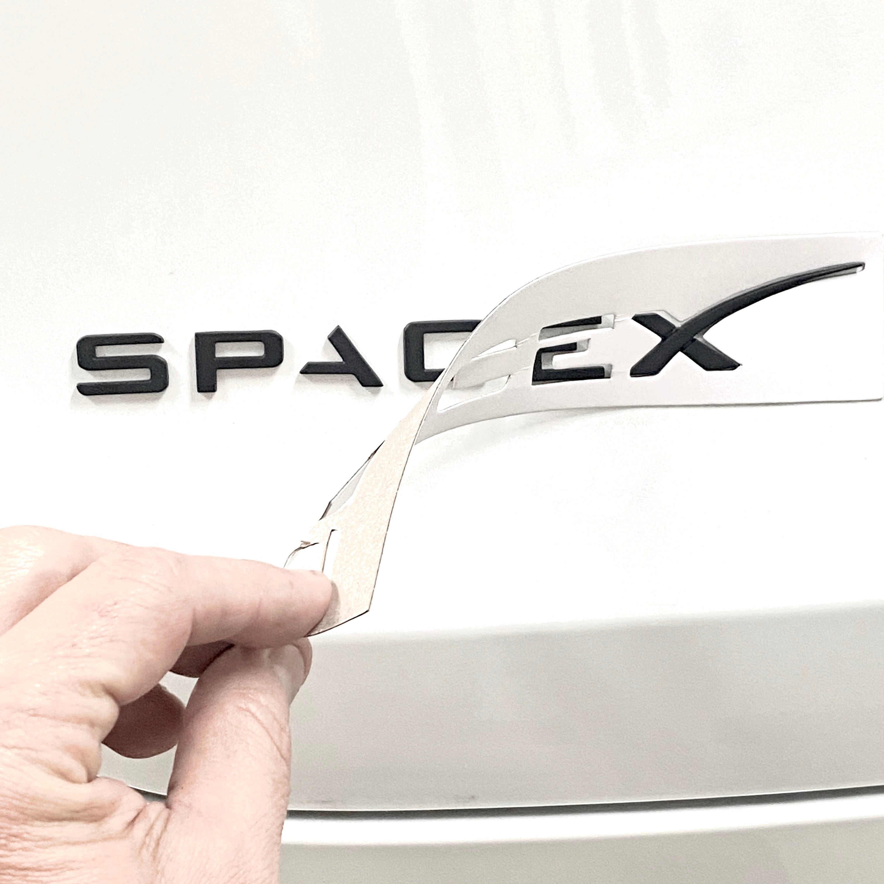 SPACE X Trunk Emblem & NASA DECAL – RPM TESLA Aftermarket Accessories