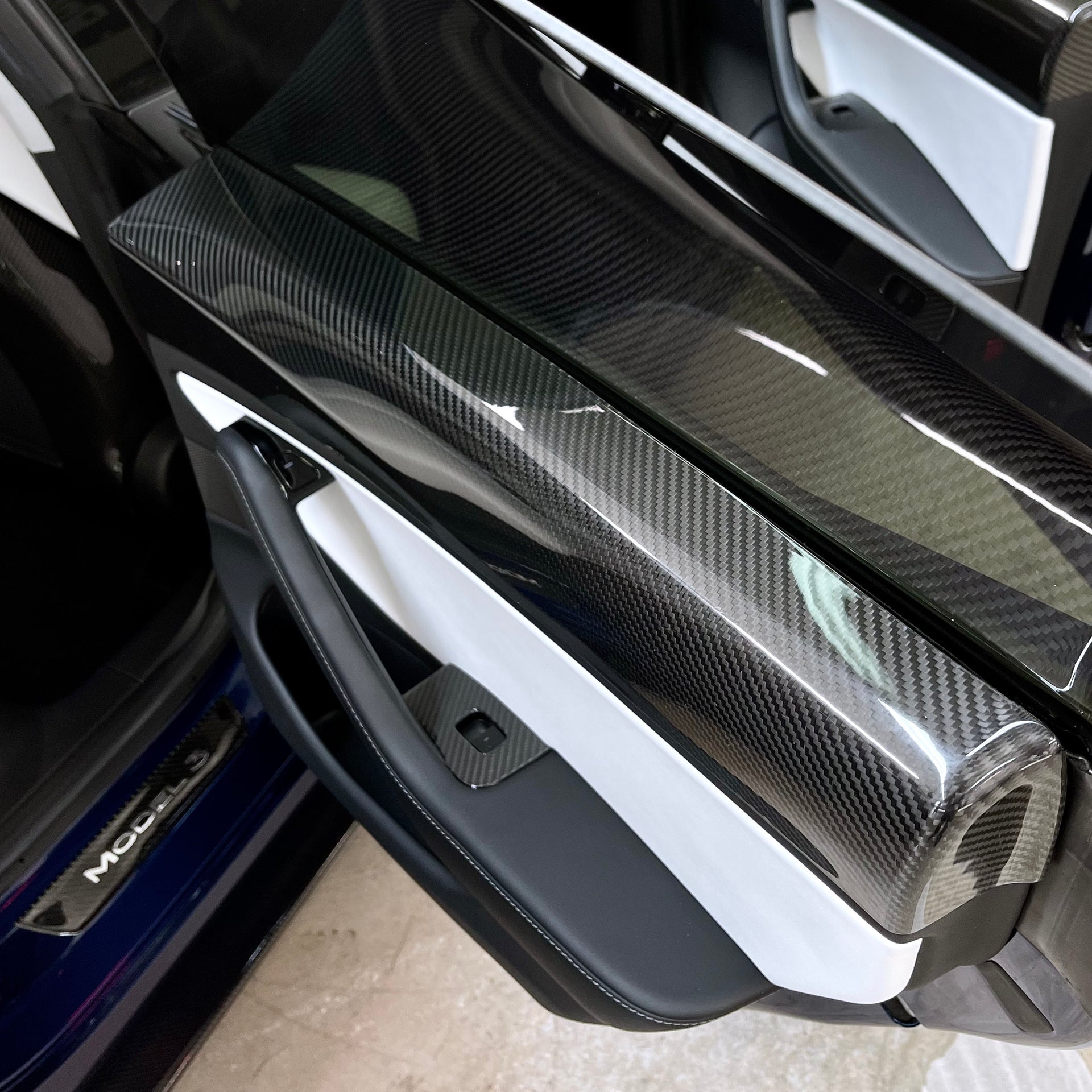 2017- 2023 | Model 3 Rear Door Panel Overlays - Real Molded Carbon Fib ...