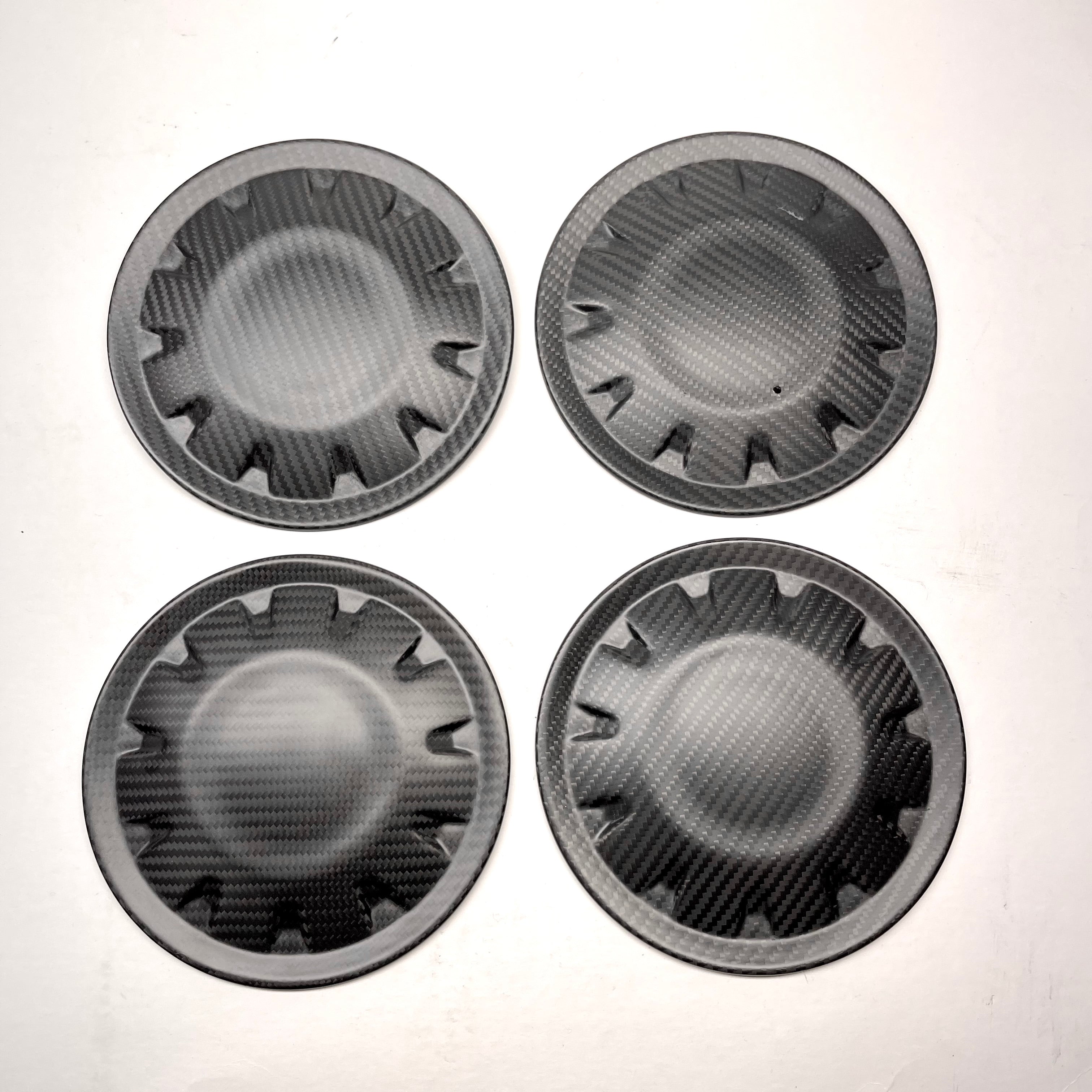 Model 3 & Y Uberturbine Center Hub Caps - Real Molded Carbon Fiber ...