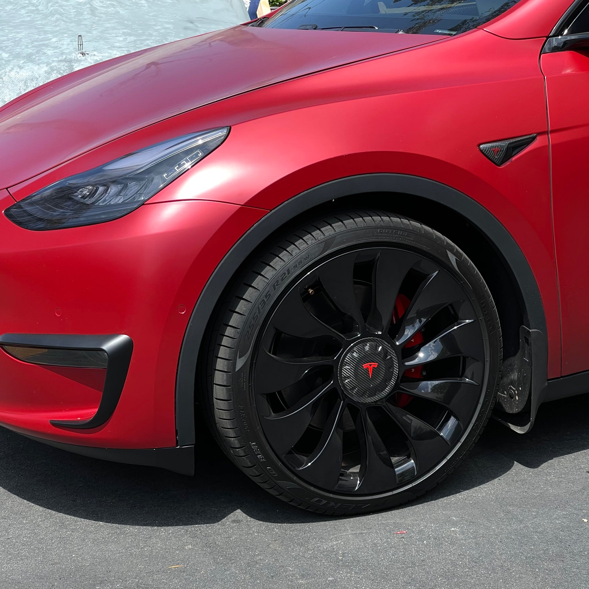 Model 3 & Y Uberturbine Center Hub Caps - Real Molded Carbon Fiber ...