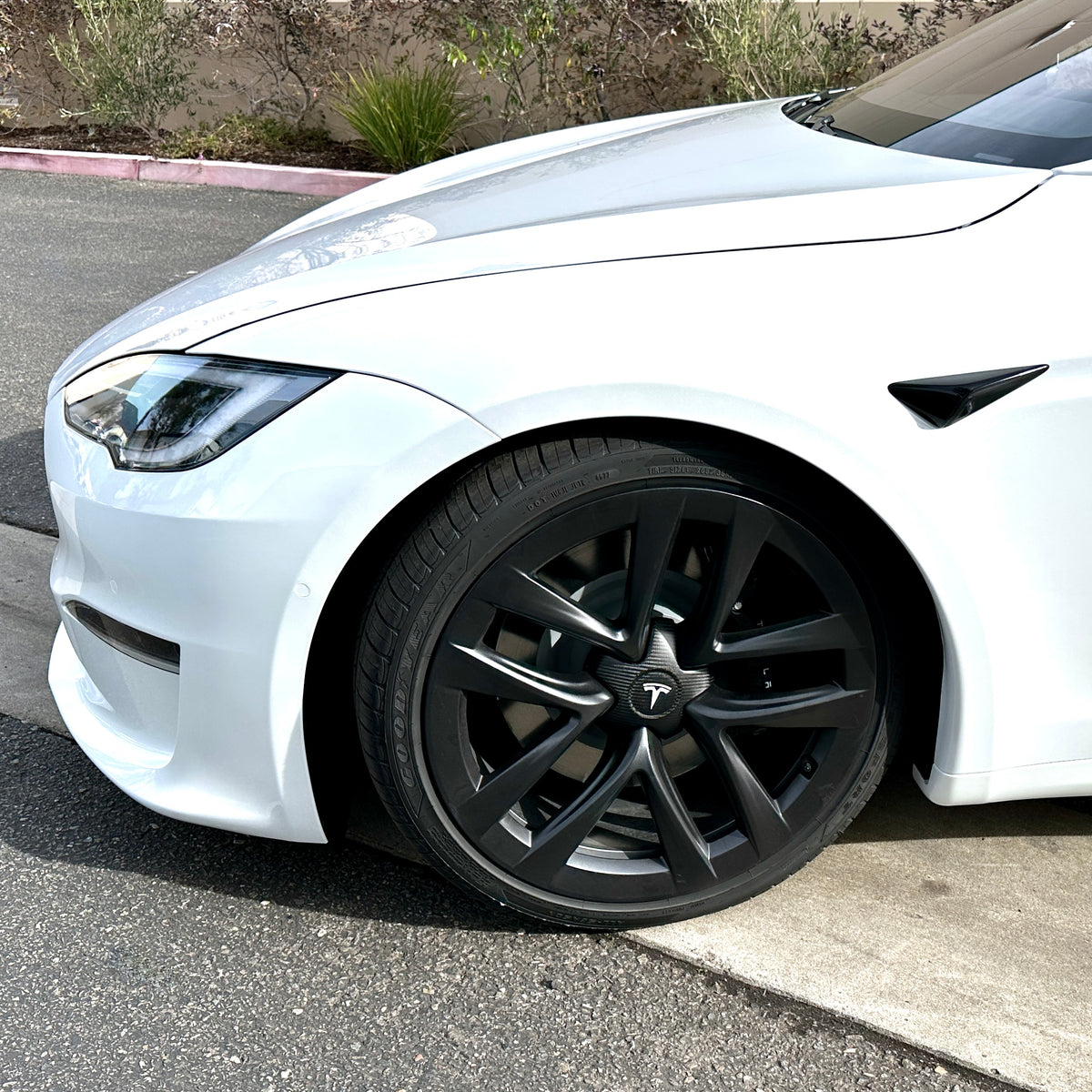 2021 - 2025 | Model S - 21" Arachnid Center Wheel Hubs - Real Molded C ...