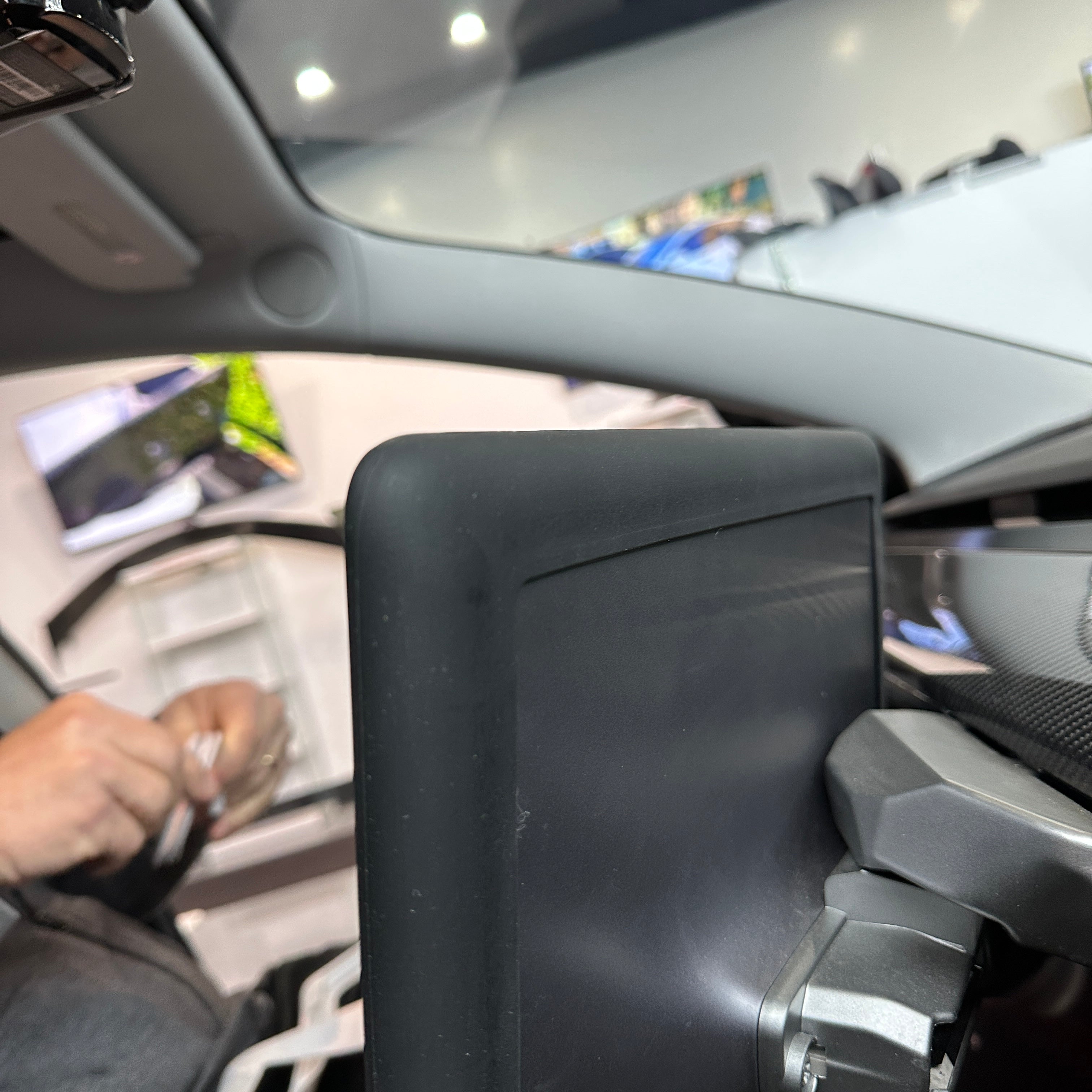 Model 3 & Y Display Screen Frame Protector Wider TESLA Embossed - Blac ...