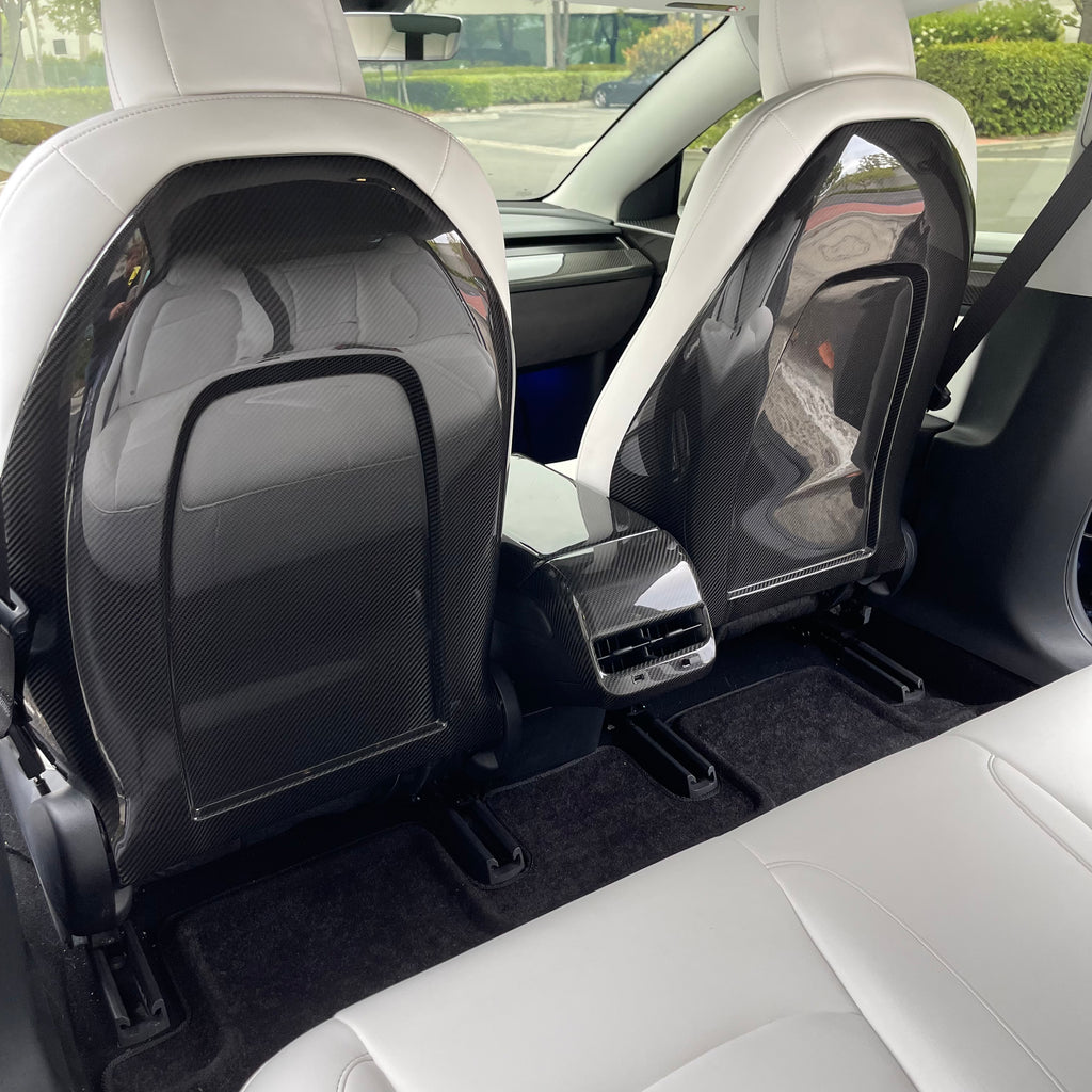 Model 3 & Y Seat Back Replacements Gen. 2 (1 Pair) - Real Molded Carbo ...