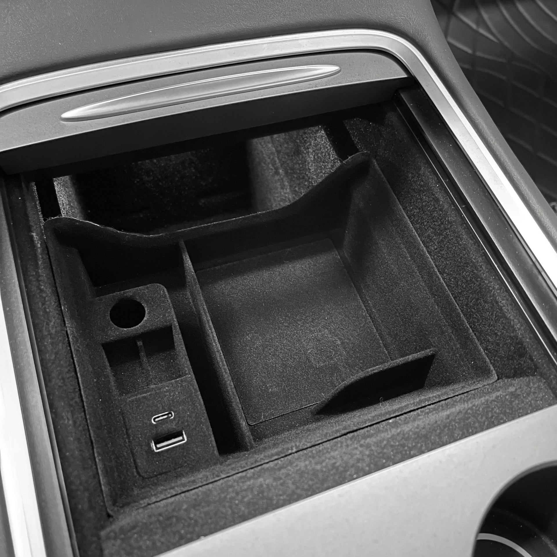 Model 3 & Y Center Console Tray with Cup Holder & 2 USB Ports (Gen. 2 ...
