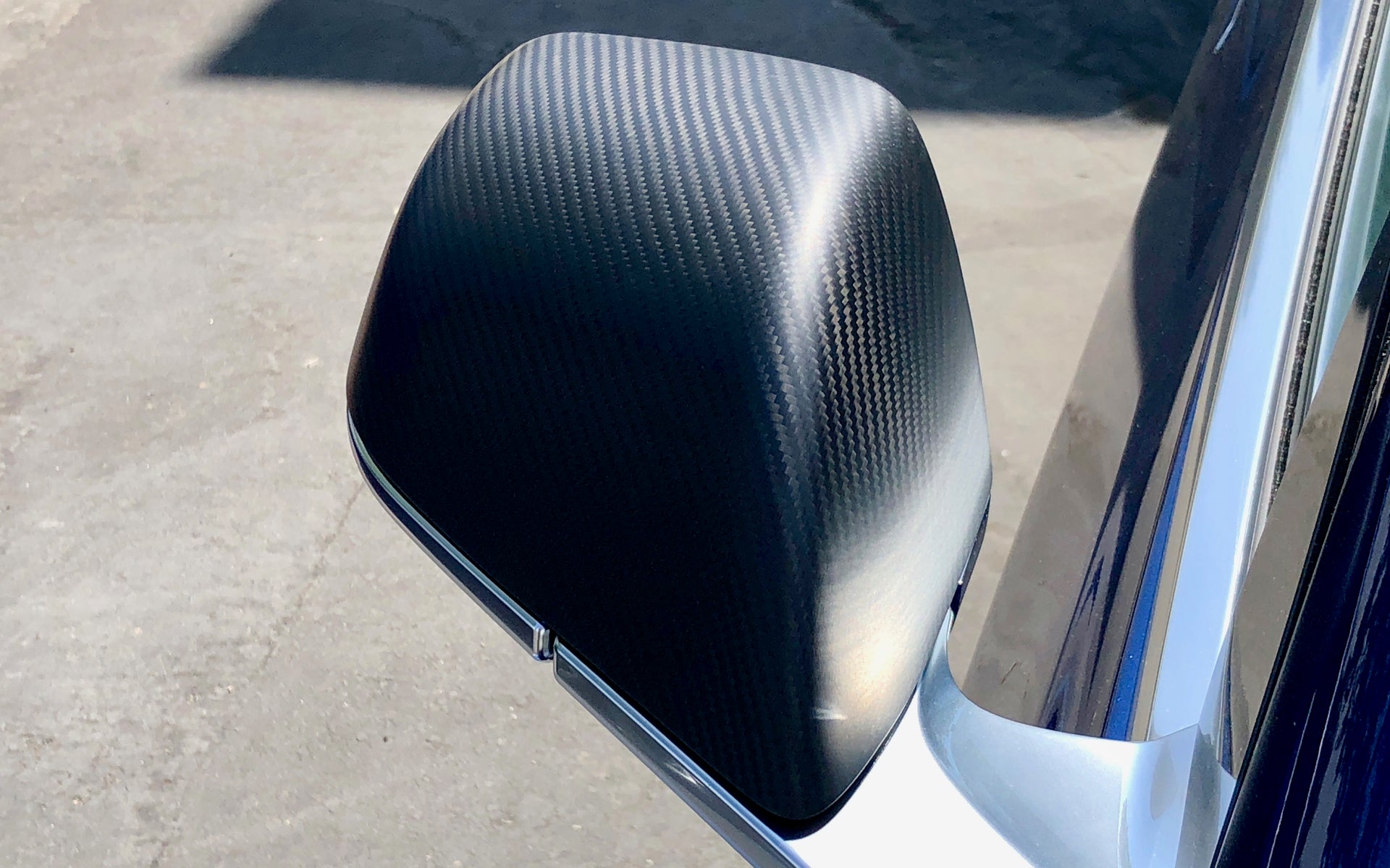 2017+ | Model 3 Side View Mirror Overlay Cap Covers (1 pair) - Real Dr ...
