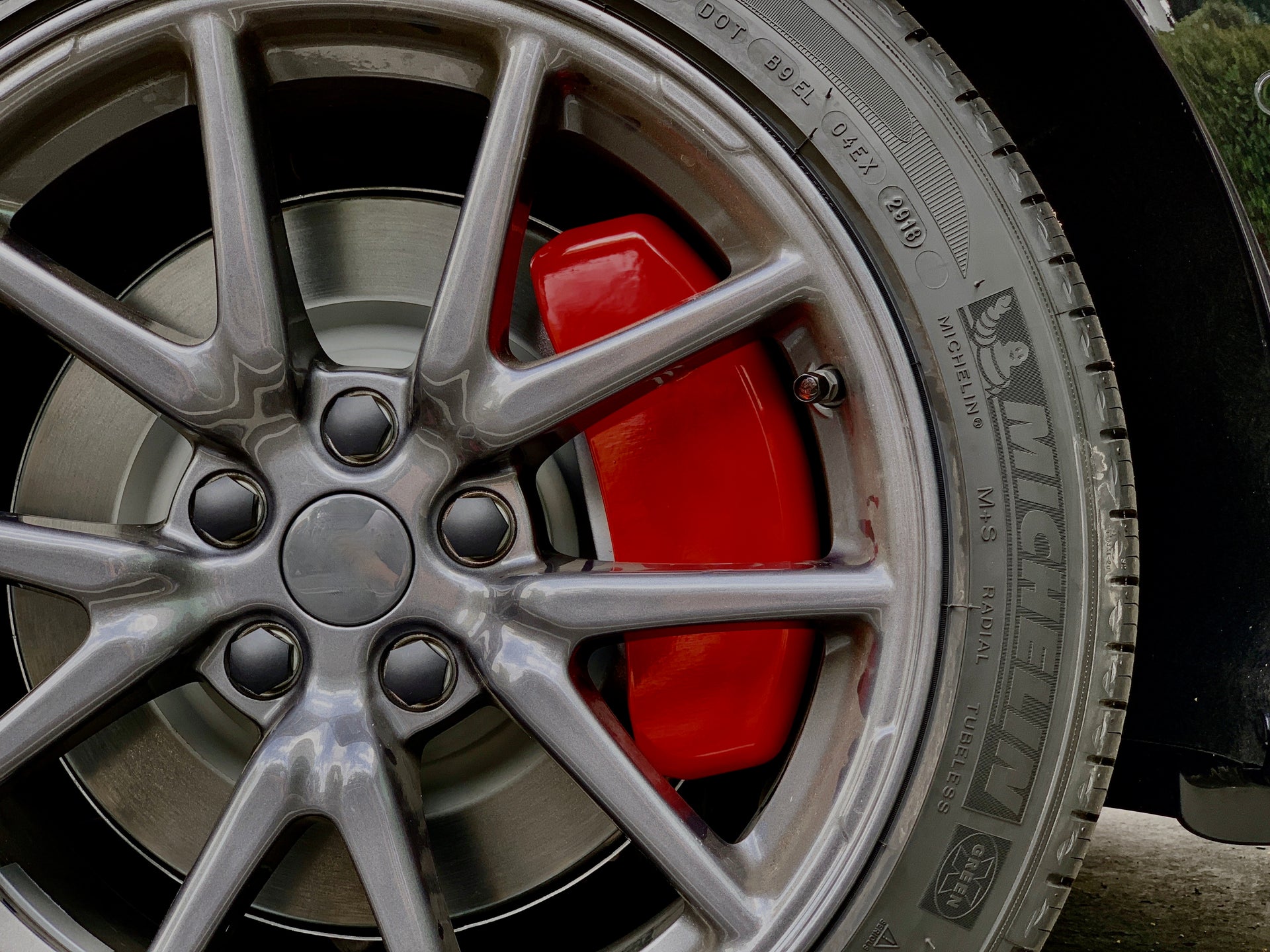 Model 3 Flat Caliper Covers - Red (Engraved TESLA or with Vinyl TESLA ...