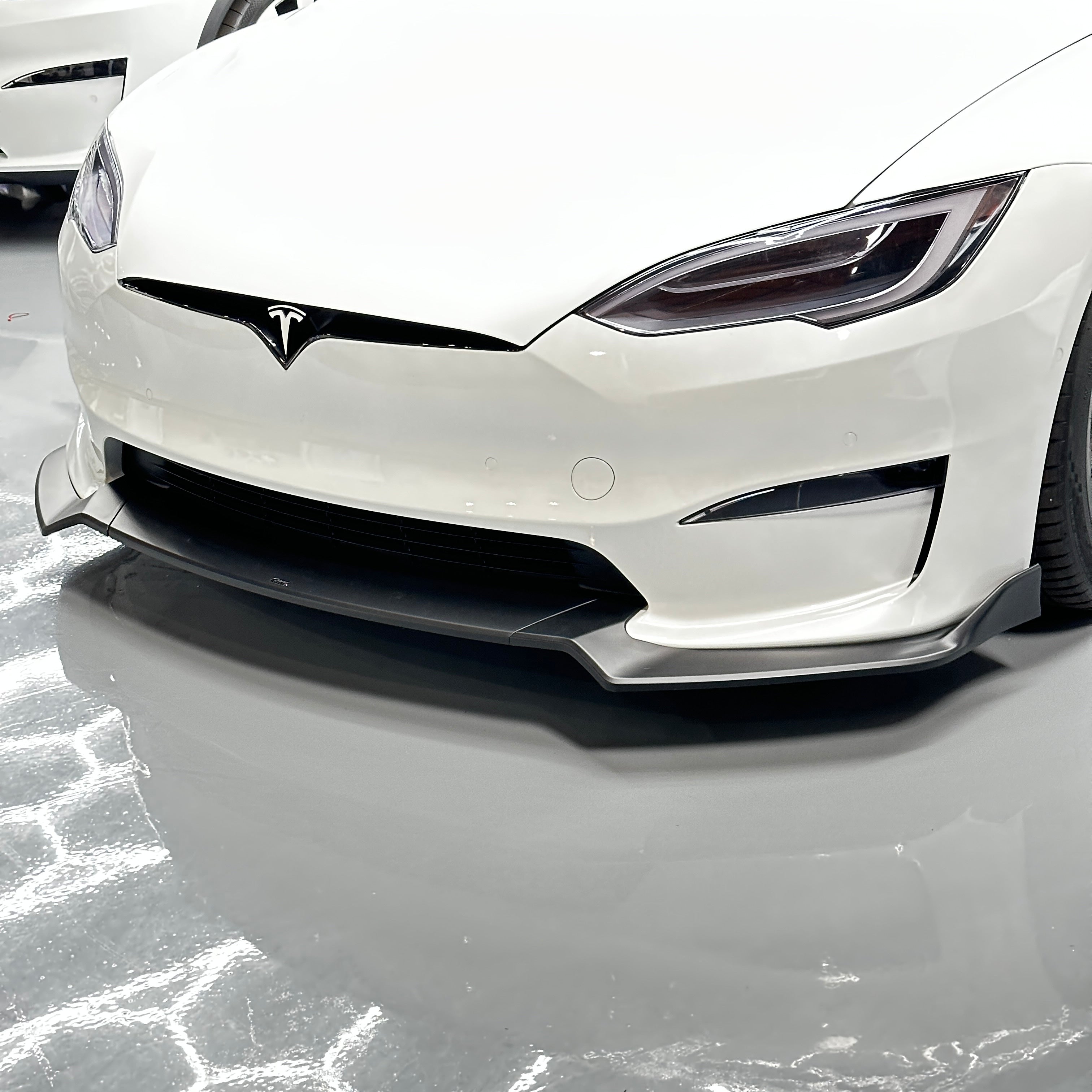 2021+ | Model S Front Lip Spoiler ABS Plastic (3 Pieces) - Variety ...