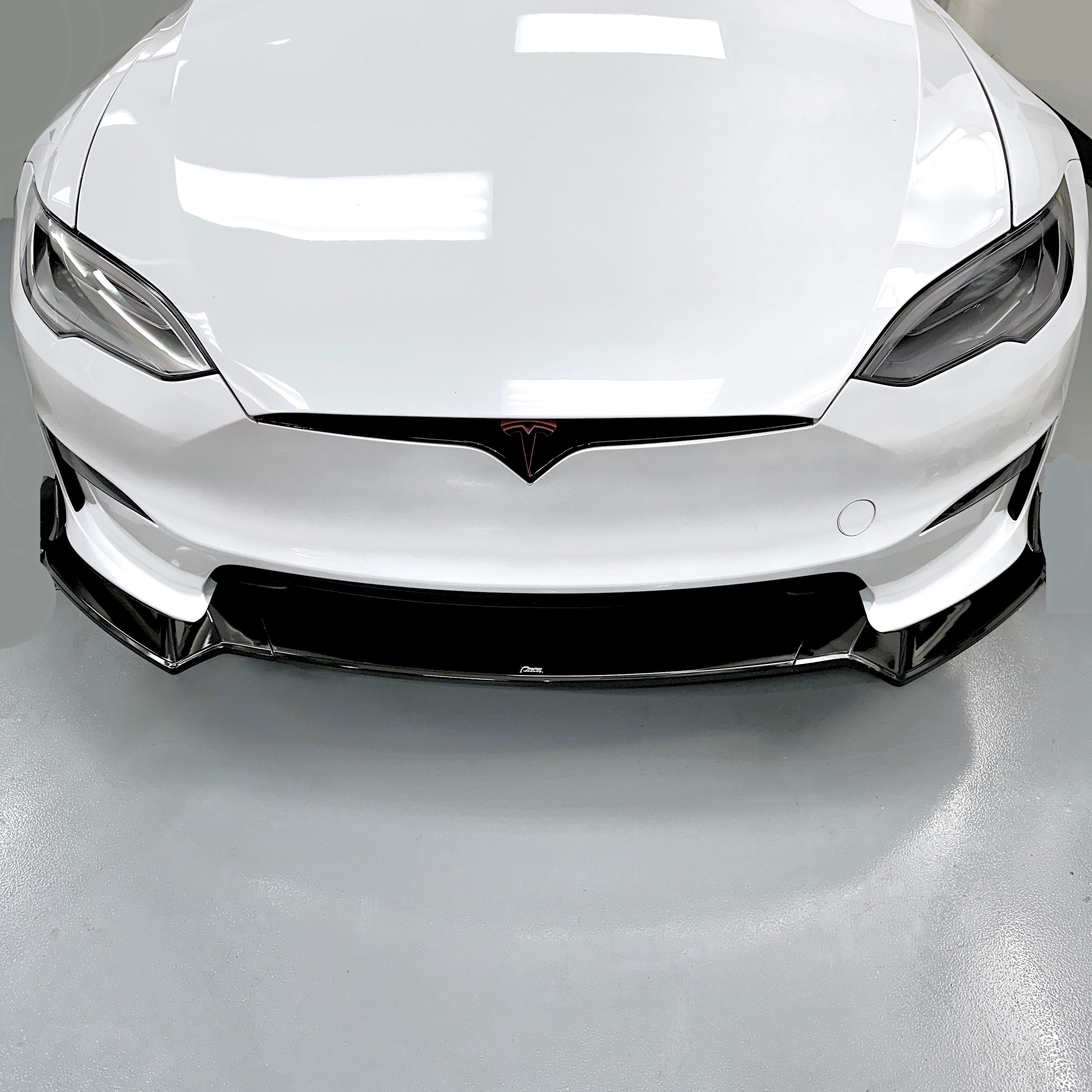 2021+ | Model S Front Lip Spoiler ABS Plastic (3 Pieces) - Variety ...