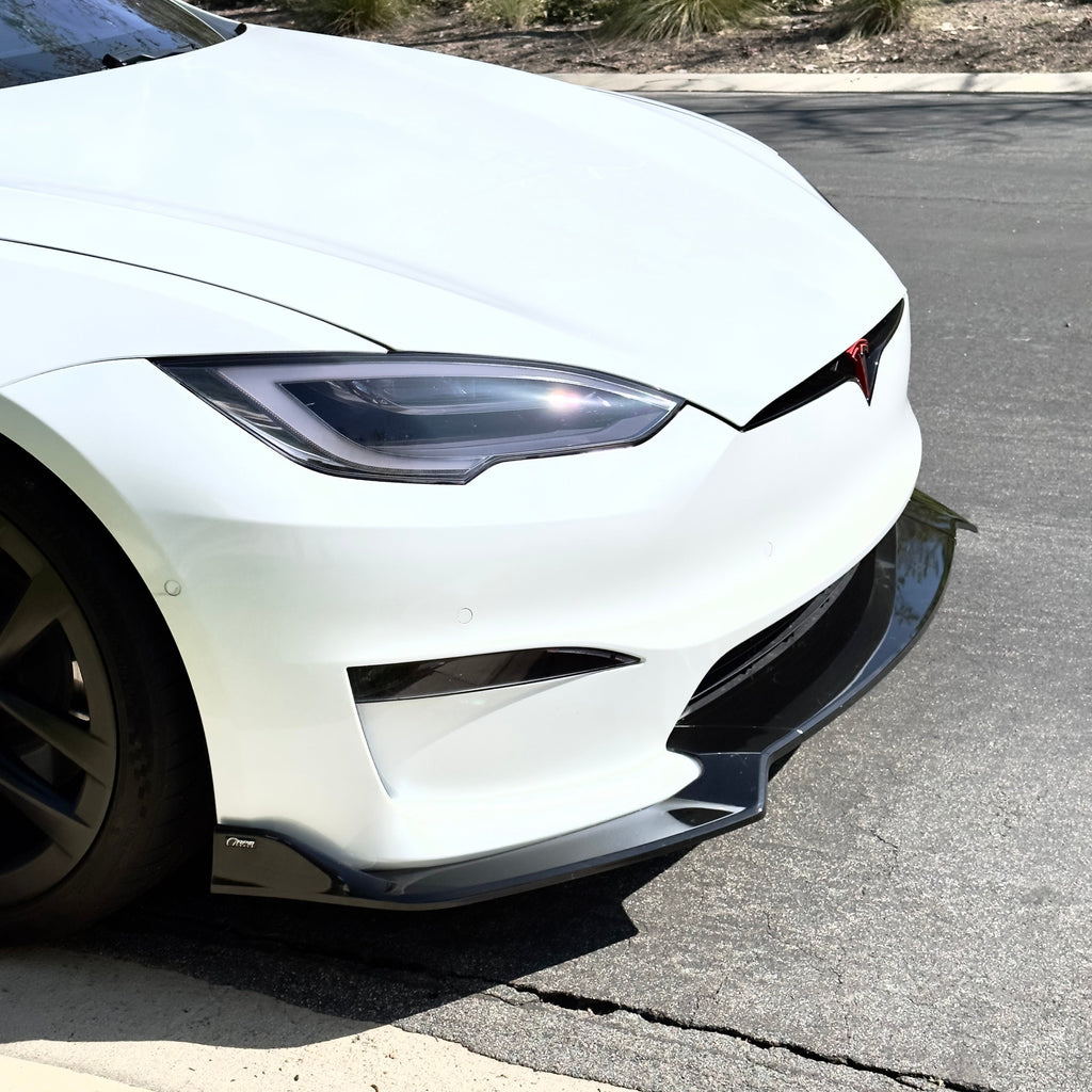 2021+ | Model S Front Lip Spoiler ABS Plastic (3 Pieces) - Variety ...