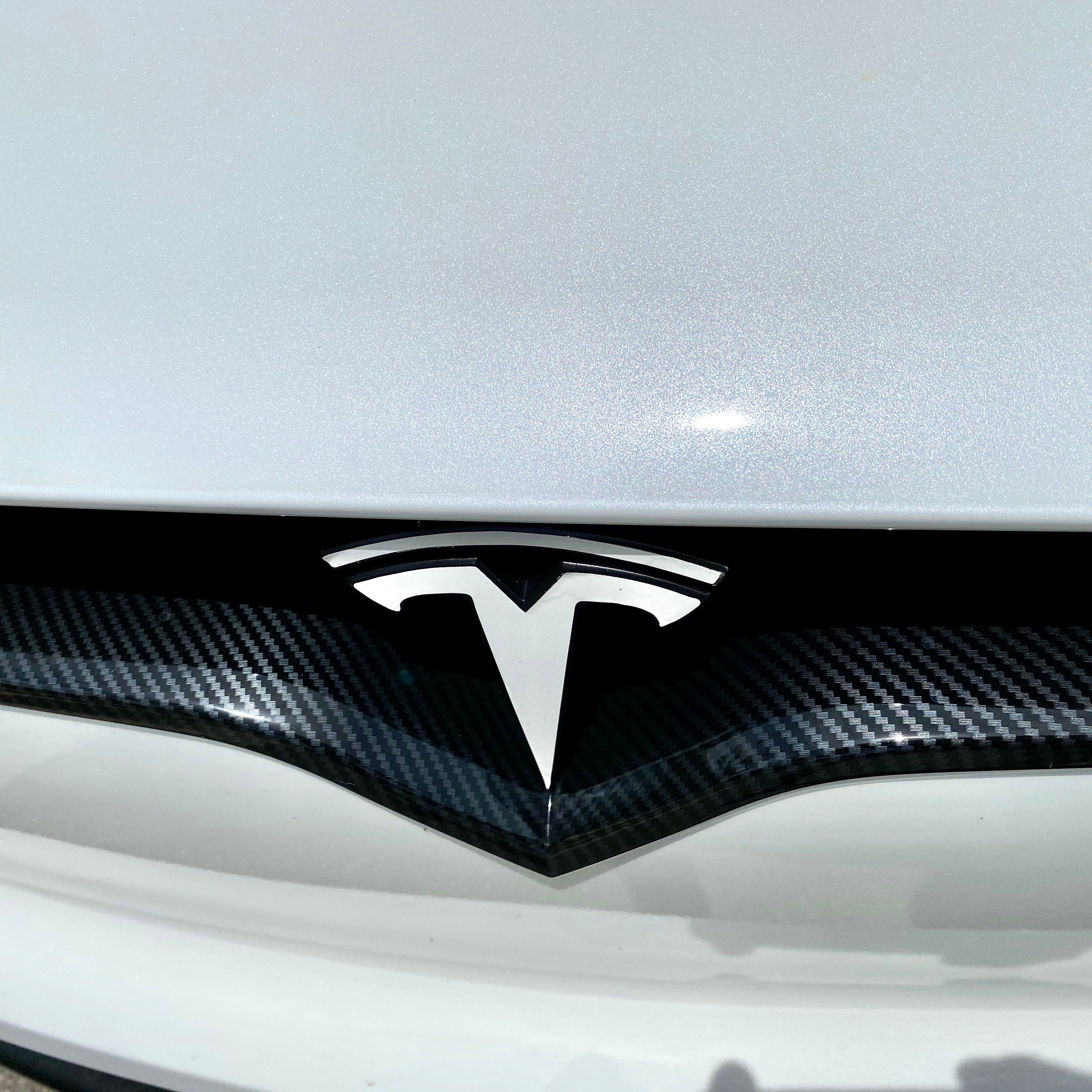 Model X Tailgate Applique & Front Inlay Cap - Hydro Carbon Fiber Coate ...