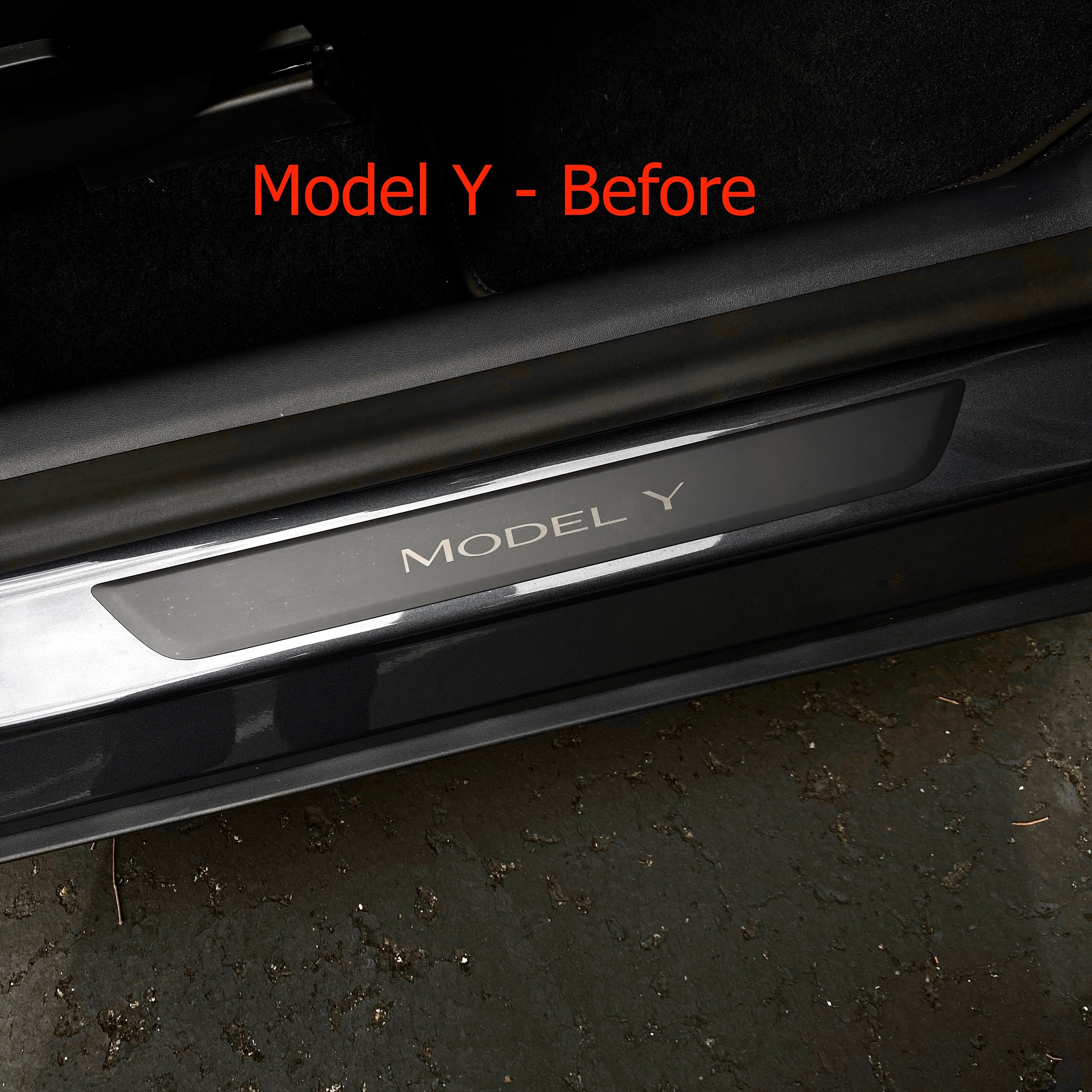 Model 3 & Y Clear Front Door Sill Covers (1 Pair) - 3M PPF Film – RPM ...