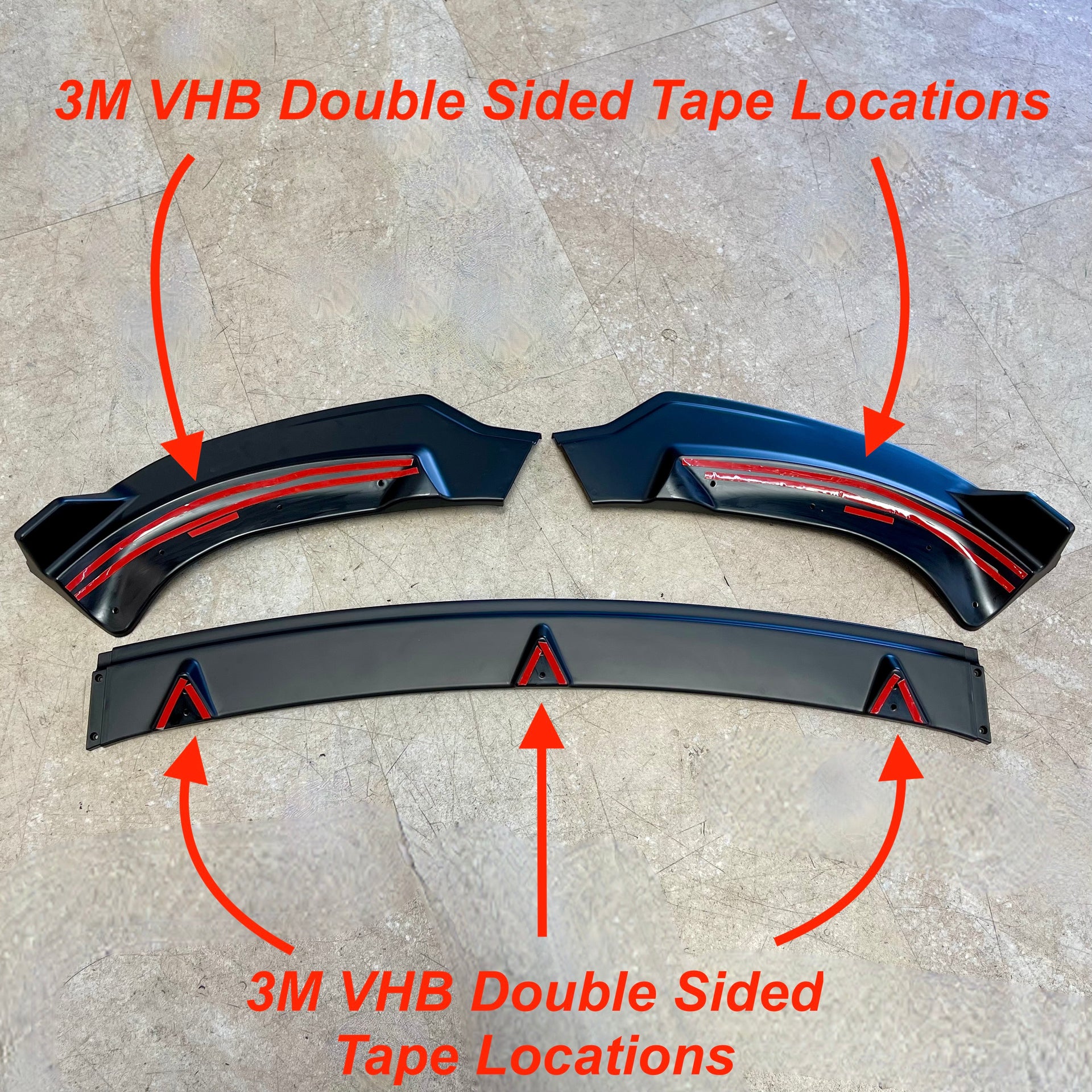 2020-2025 | Model Y Front Lip Spoiler ABS Plastic (3 Pieces) - Variety ...