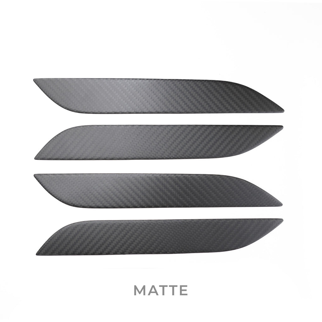 Model S Door Handle Overlay - (Set of 4) Real Dry Molded Carbon Fiber ...