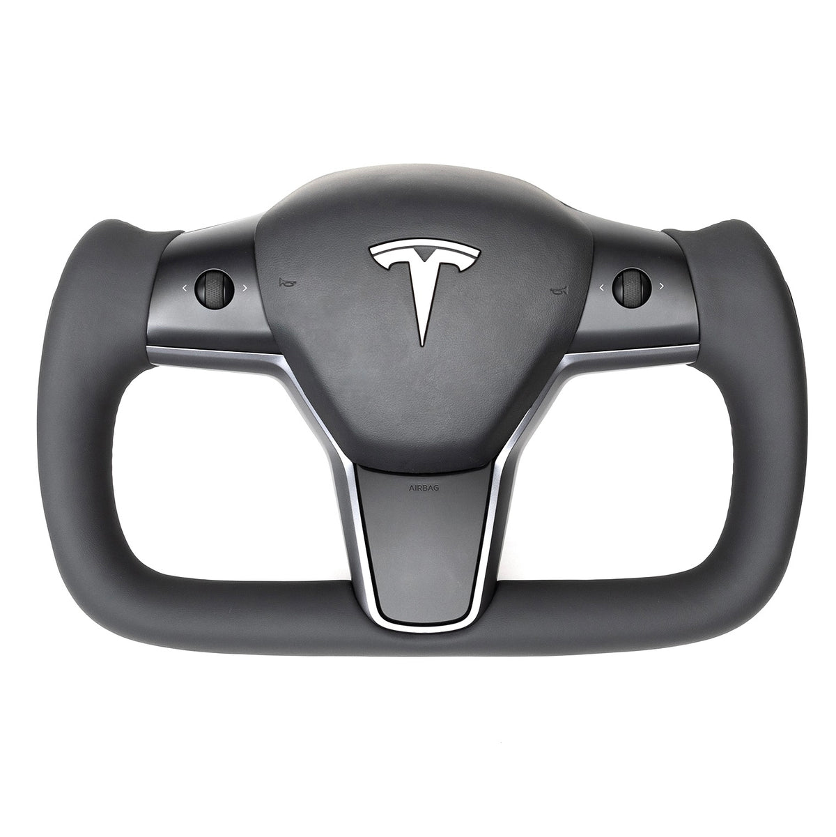 Model 3 & Y Rounded Base Heated Yoke Steering Wheel - Real Molded Carb ...